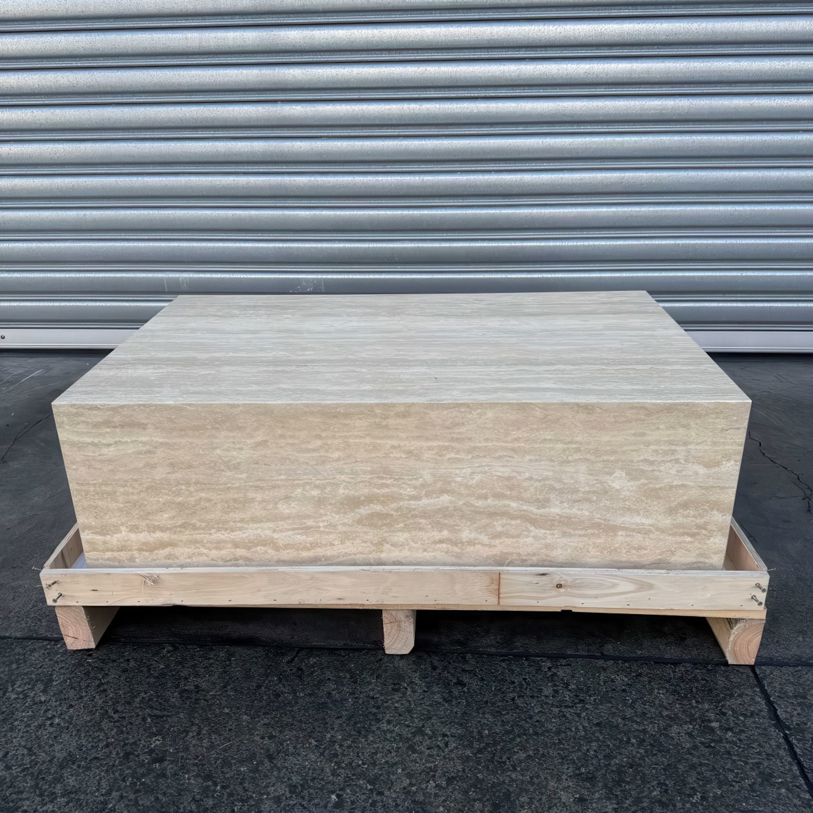 Block Coffee Table/Vein Cut Travertine -Small | Natural Stone Co ...