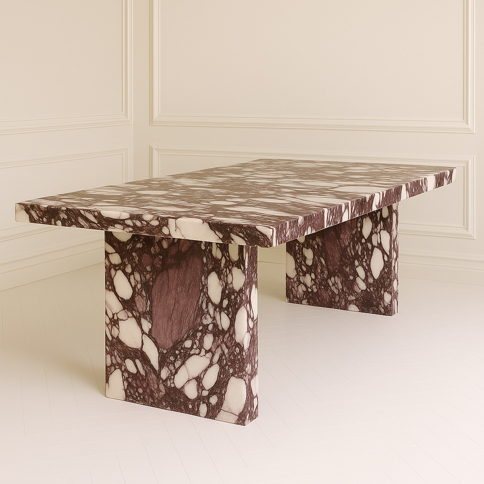 Sachi Dining Table - Italian Viola Calacatta Marble | ArchiPro NZ