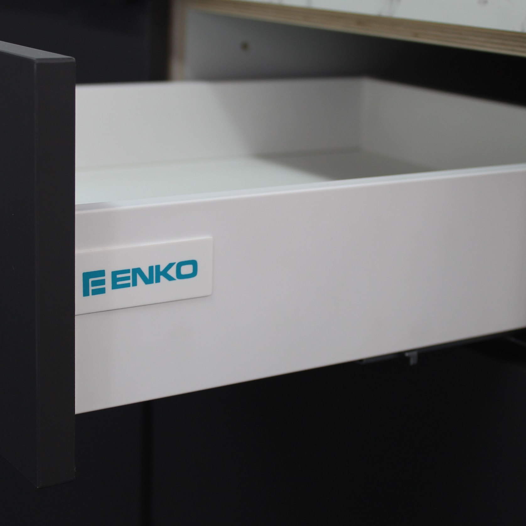 Enko SLIMBOX - Soft Close Drawer System White Screw On | ArchiPro NZ