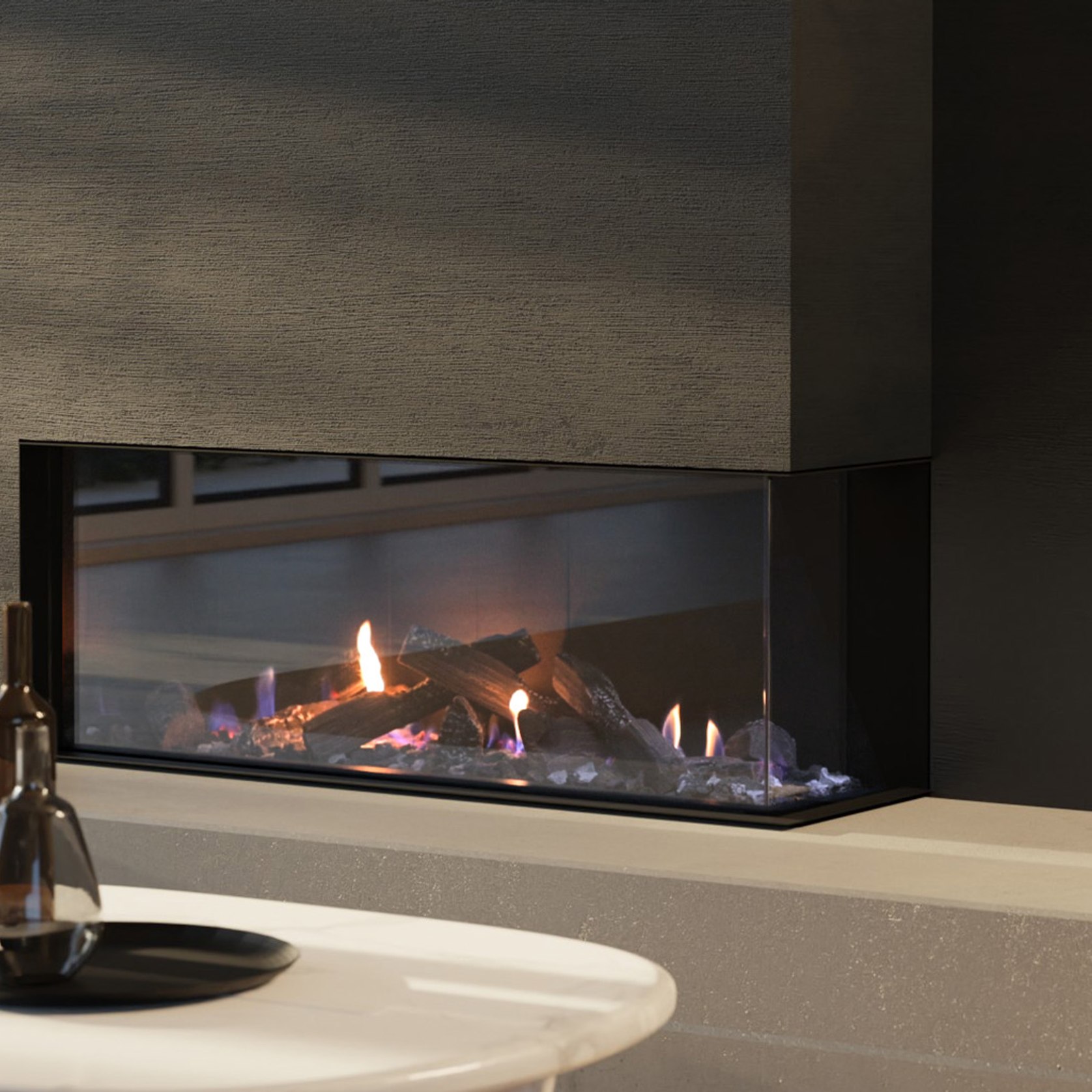 Escea DN1150 Corner Gas Fireplace | ArchiPro NZ