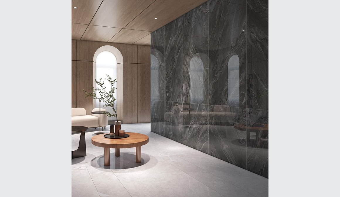 Smoke Stone Polished Porcelain Tile 750x1500 | ArchiPro NZ