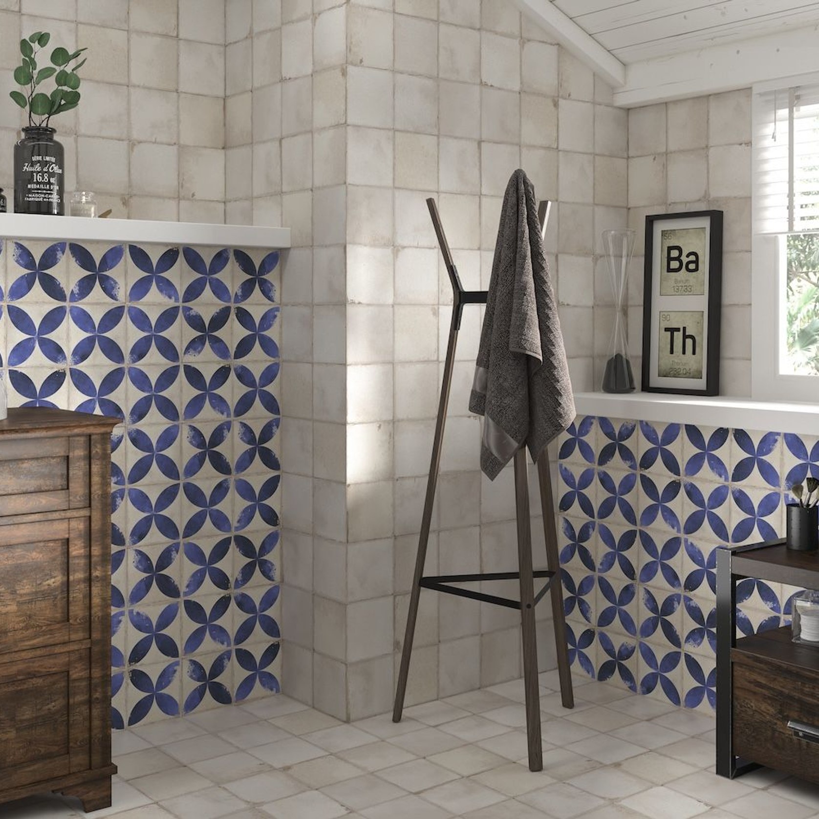 Village Daroca Blue Floor & Wall Tiles | ArchiPro NZ