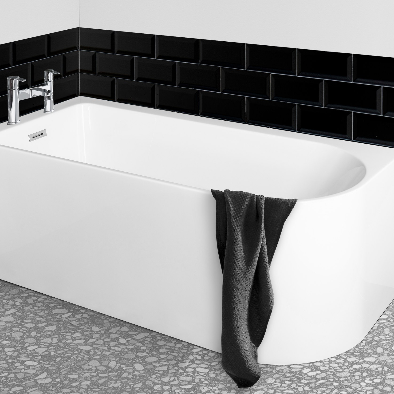 Curve Corner Acrylic Bath | ArchiPro NZ
