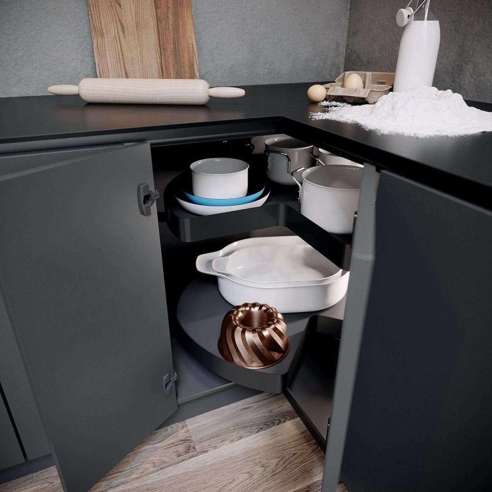 VS COR Wheel Pro Revolving Corner Unit | ArchiPro NZ