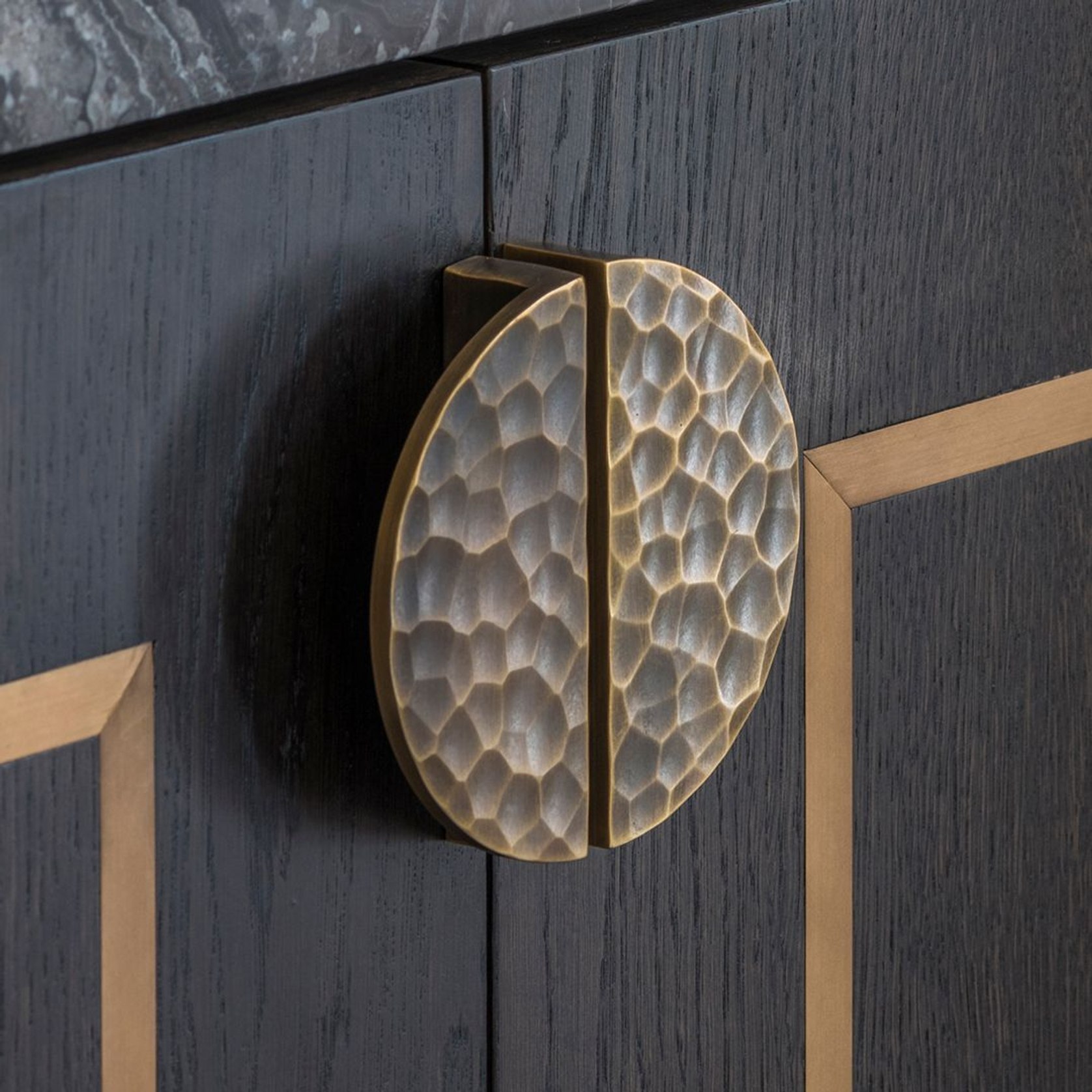 Joseph Giles Hammered Half Moon Pull Handle | ArchiPro NZ
