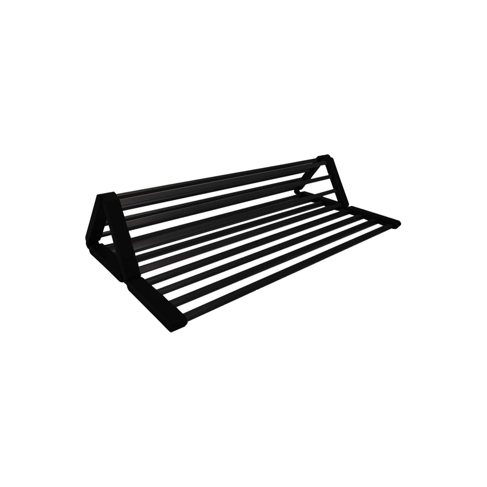 Aspen Roll-Up Hot Mat 480x480mm Matte Black | ArchiPro NZ