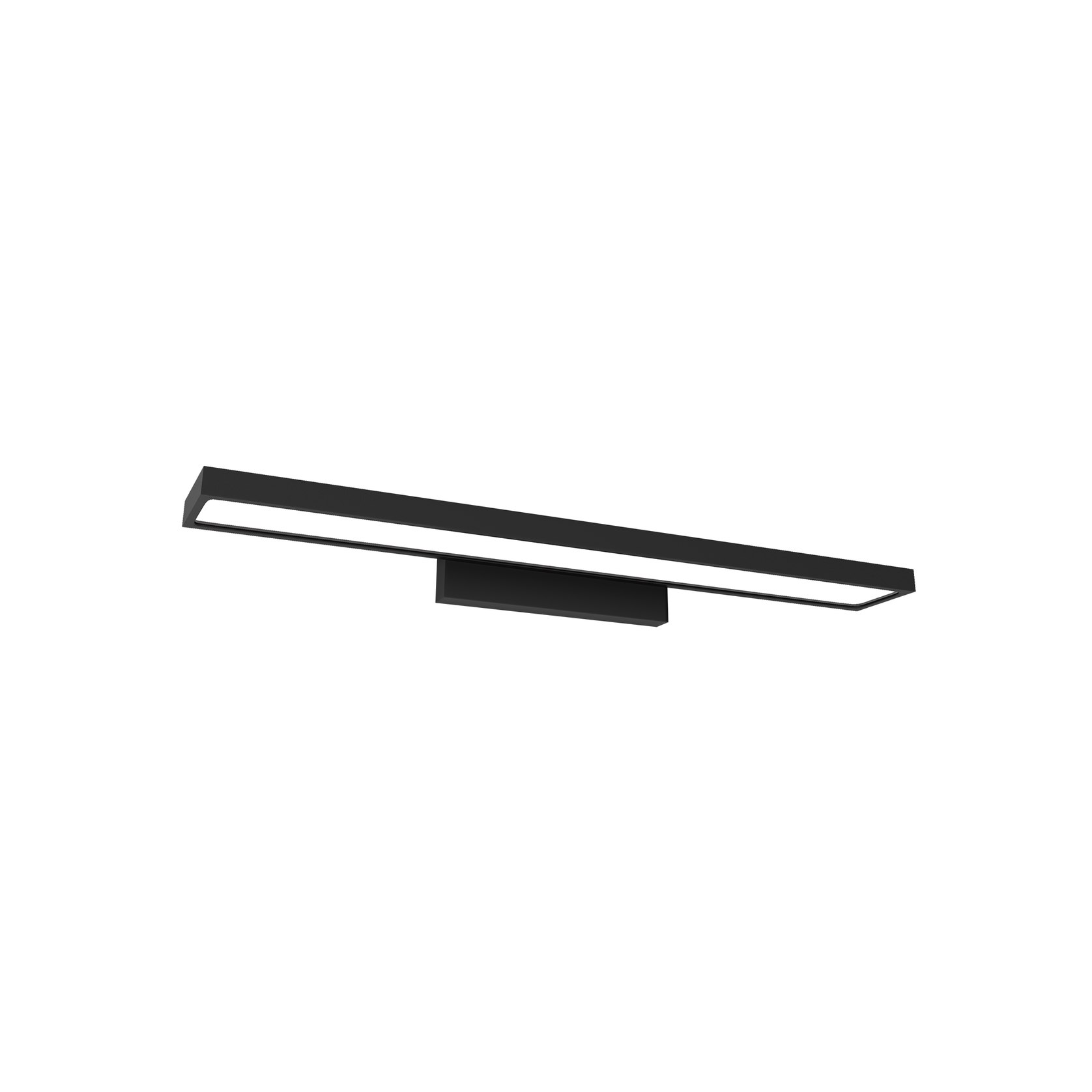 Stark 600mm Standard Mirror Wall Light Satin Black | ArchiPro NZ