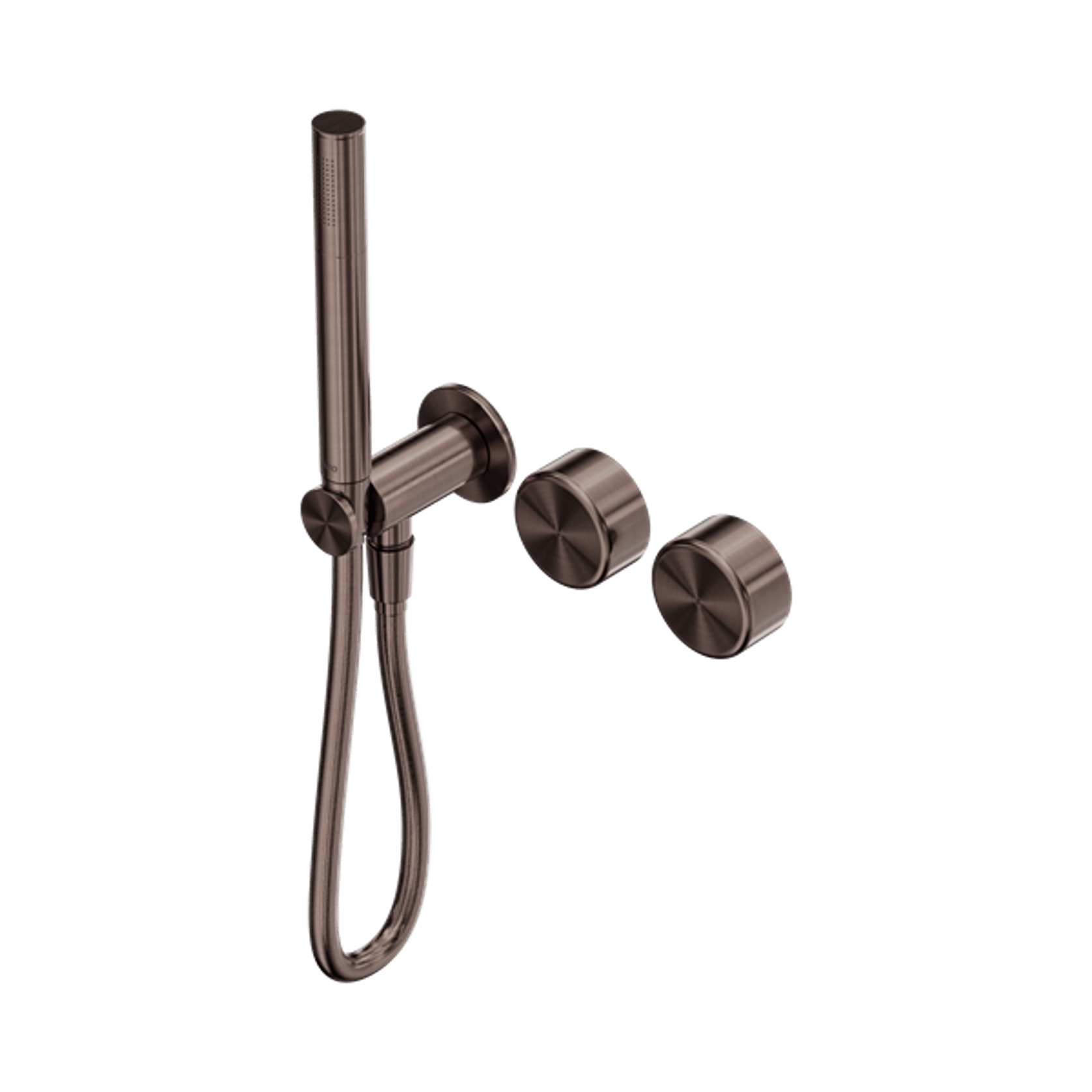 Serenity Shower System Metal Handle And Slim Shower Brushed Bronze ...