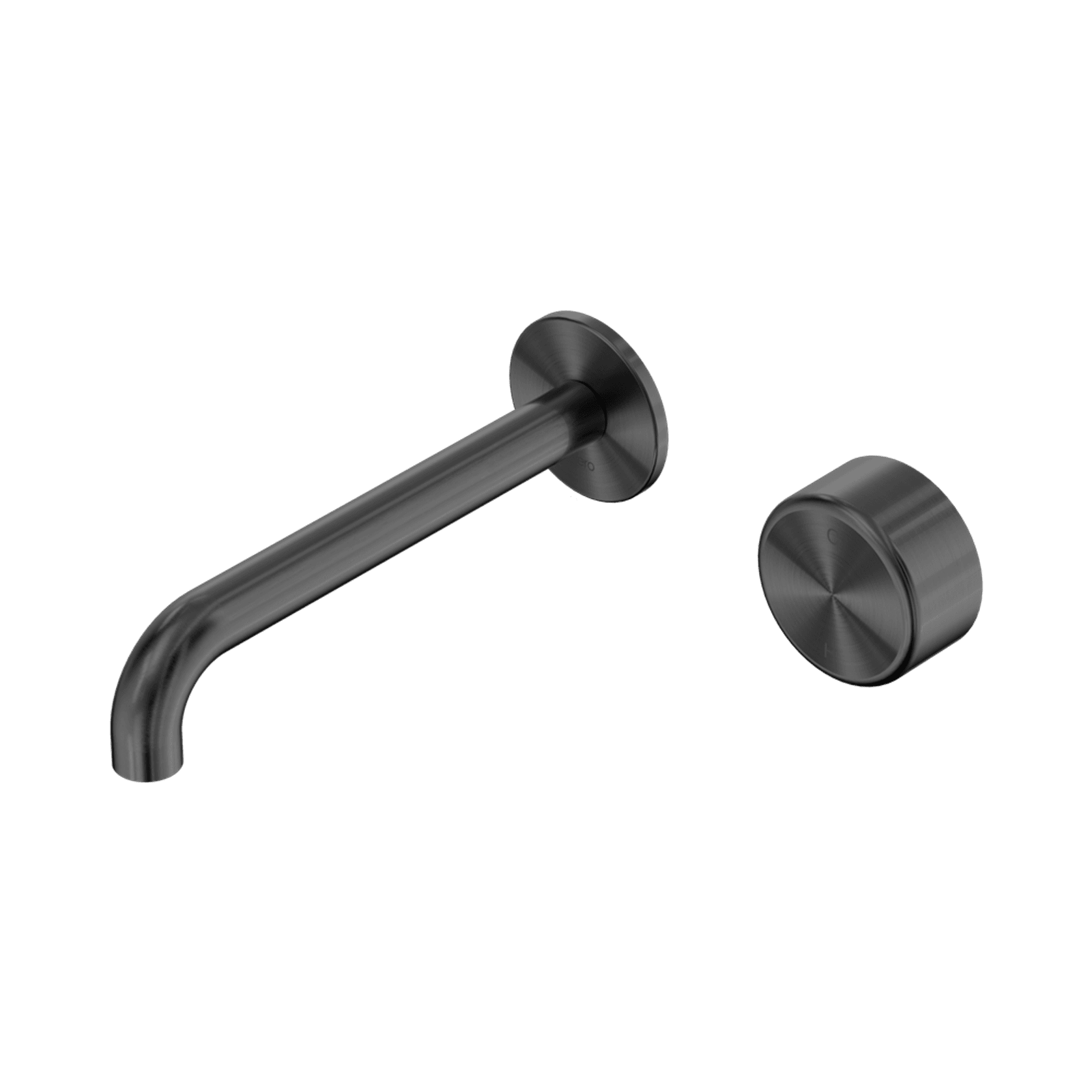 Serenity Wall Basin Mixer 185mm Spout Metal Handle Gun Metal | ArchiPro NZ