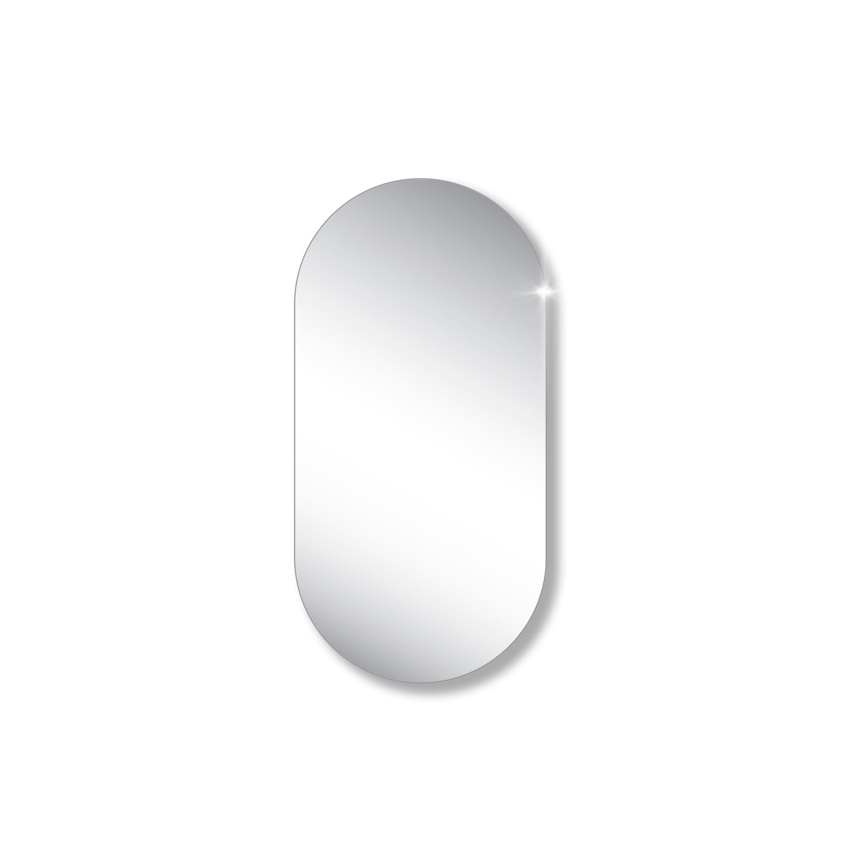 Polished Edge Obround Mirror with Hidden Fittings | ArchiPro NZ