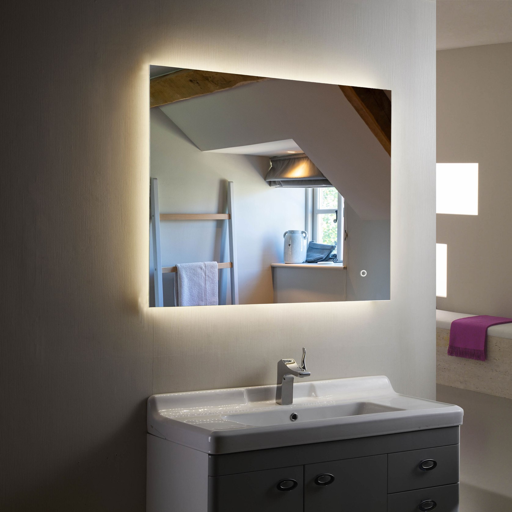 LED Back Light Polished Edge Mirror | ArchiPro NZ