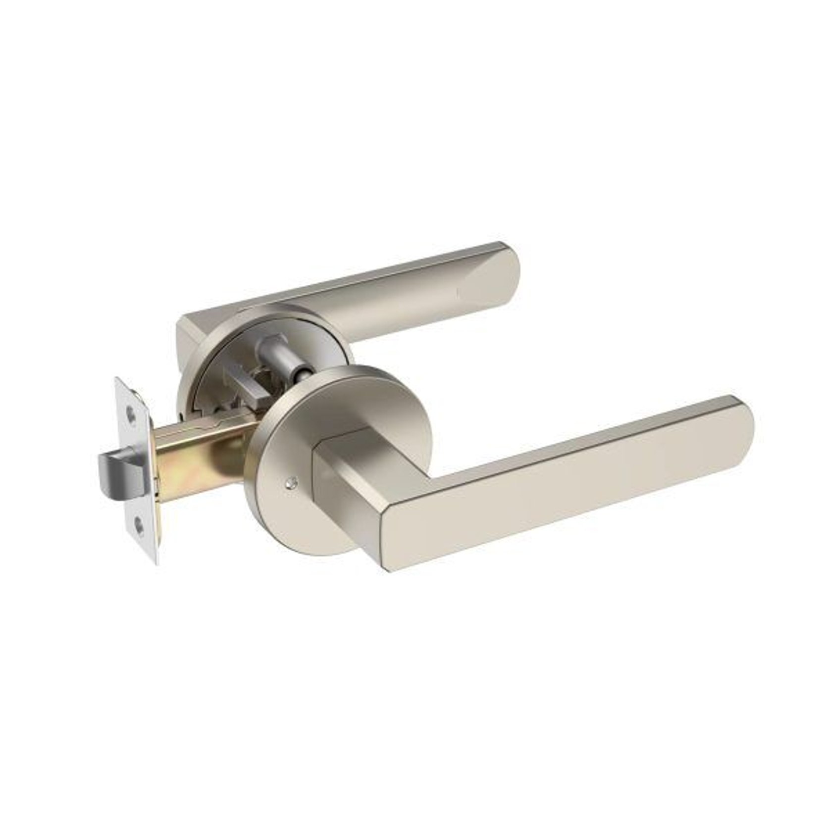 Moon Lever Handle In Matt Brushed Nickel | ArchiPro NZ