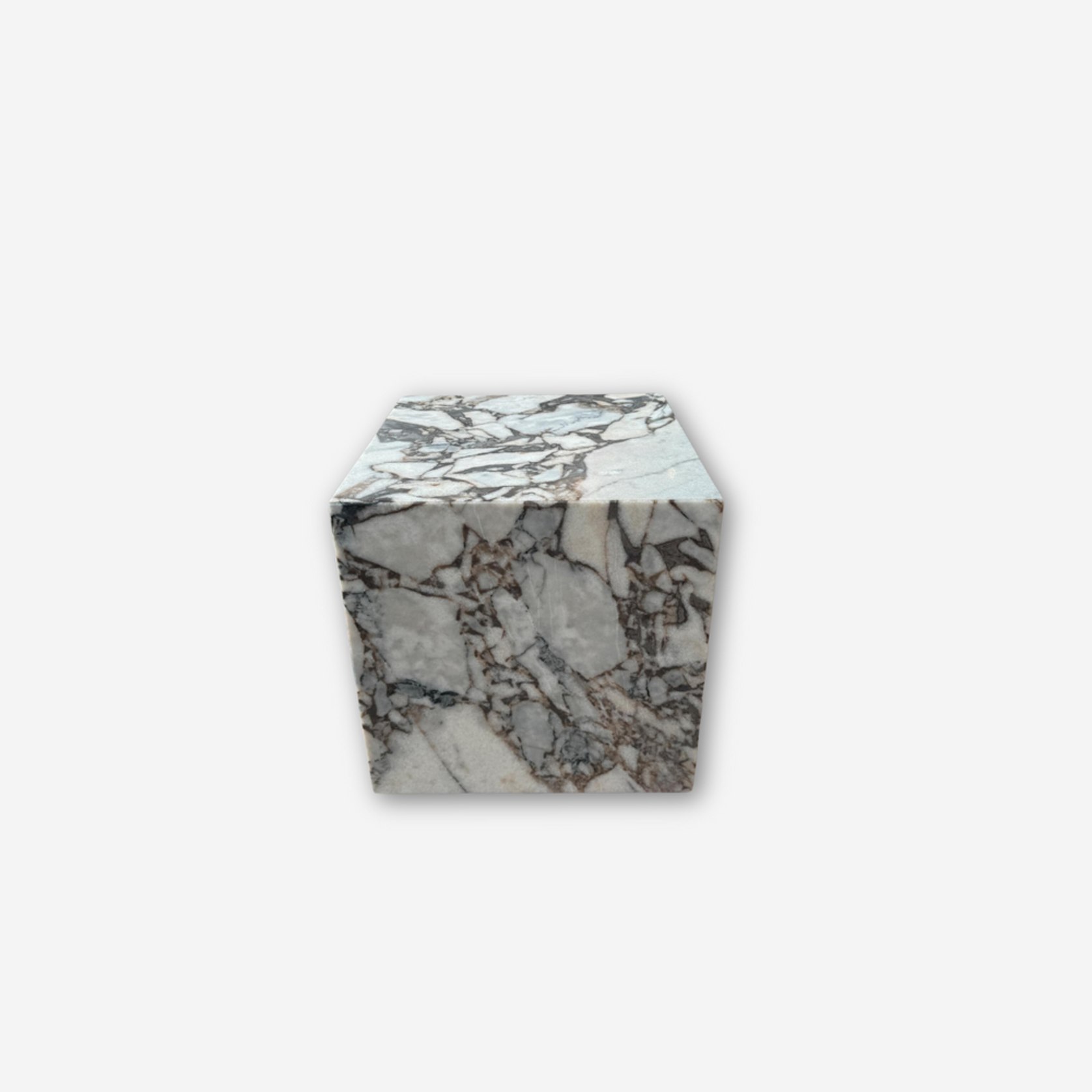 Cube Side Table - Milky Bleu Marble | Natural Stone Co. | ArchiPro NZ
