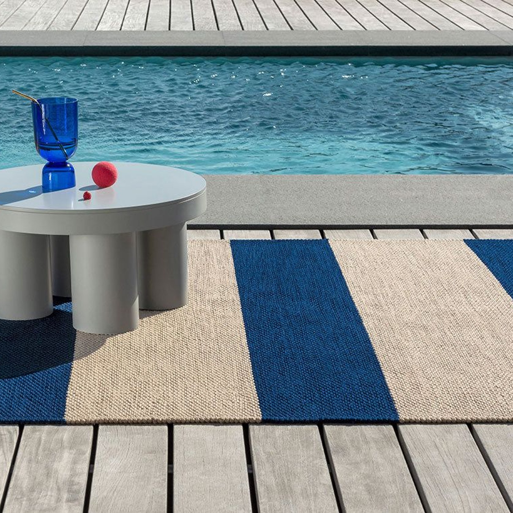 Deck Electric Blue Outdoor Rug | Brink & Campman | 4 Sizes | ArchiPro NZ