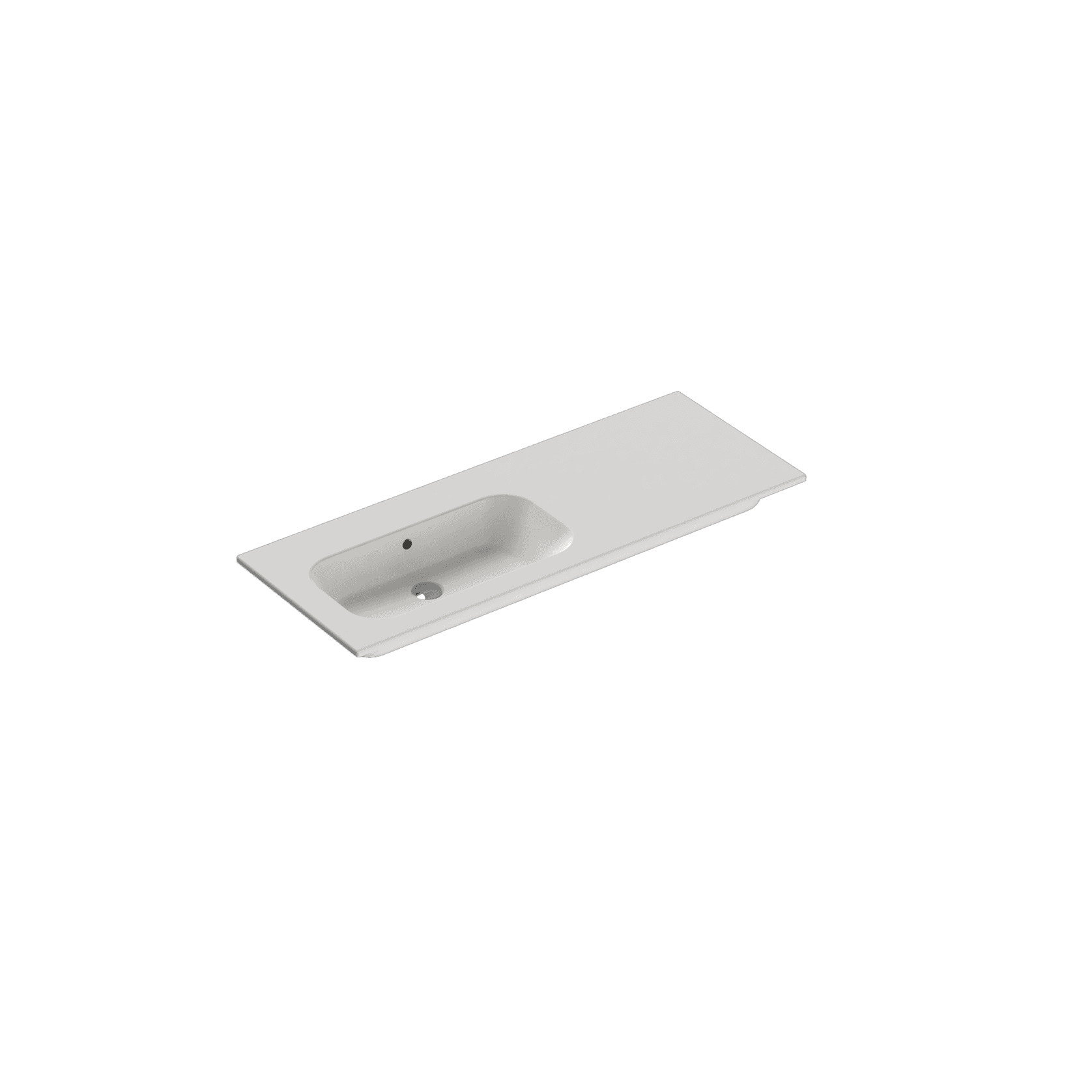 Casello 1200 Left Basin Vanity Top Matt White | ArchiPro NZ