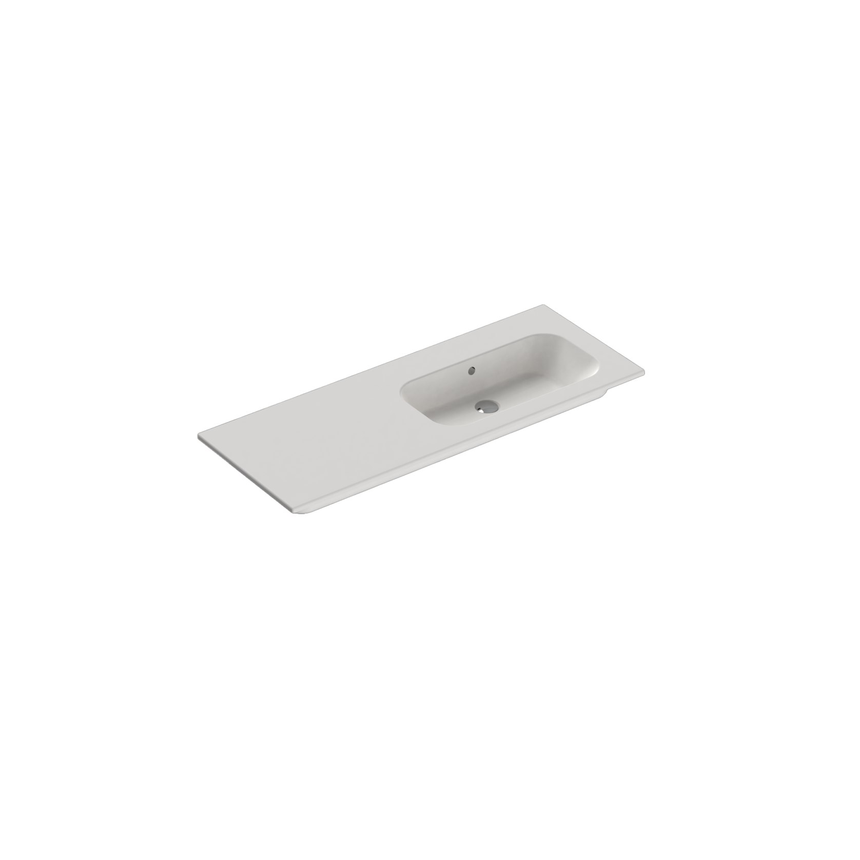 Casello 1200 Right Basin Vanity Top Matt White | ArchiPro NZ