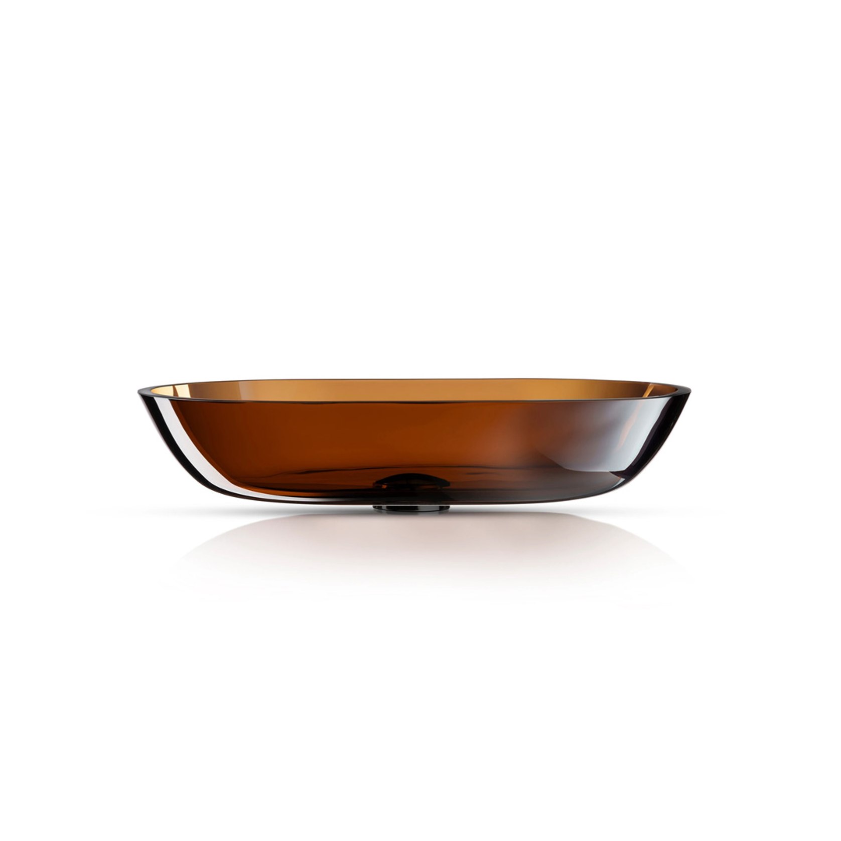 Cortina 570 Oval Vessel Basin Ambra Translucent | ArchiPro NZ