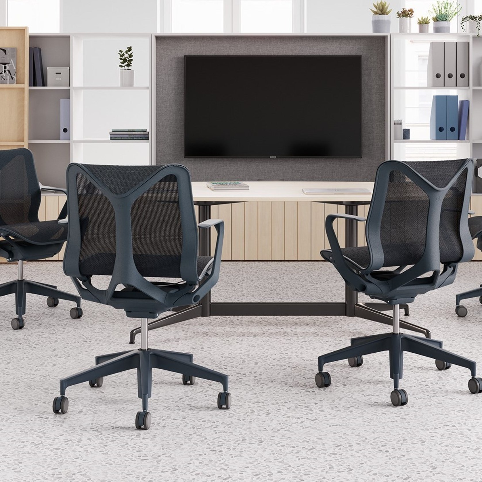 Cosm Low Back Leaf Arm Graphite | ArchiPro NZ