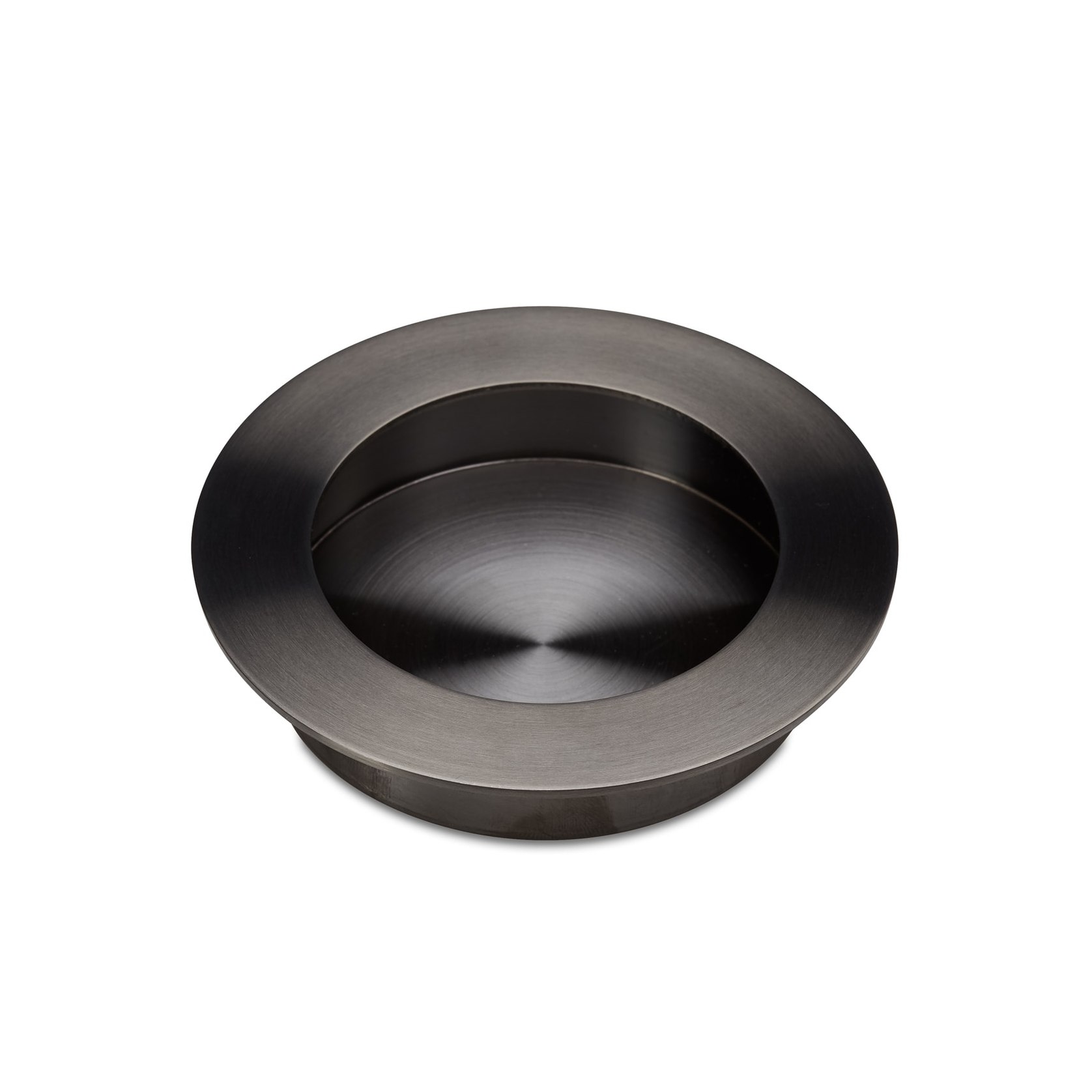 Gunmetal Grey FLUSH PULL Round Handle 90mm Open Design | ArchiPro NZ