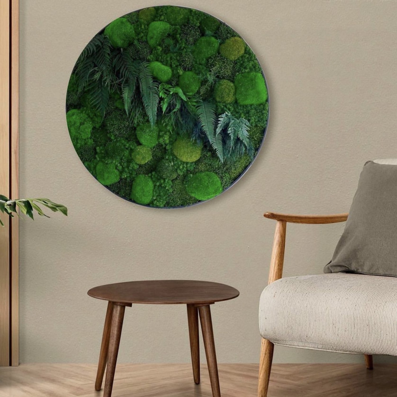 Round Moss Wall Art - Dark Forest | ArchiPro NZ