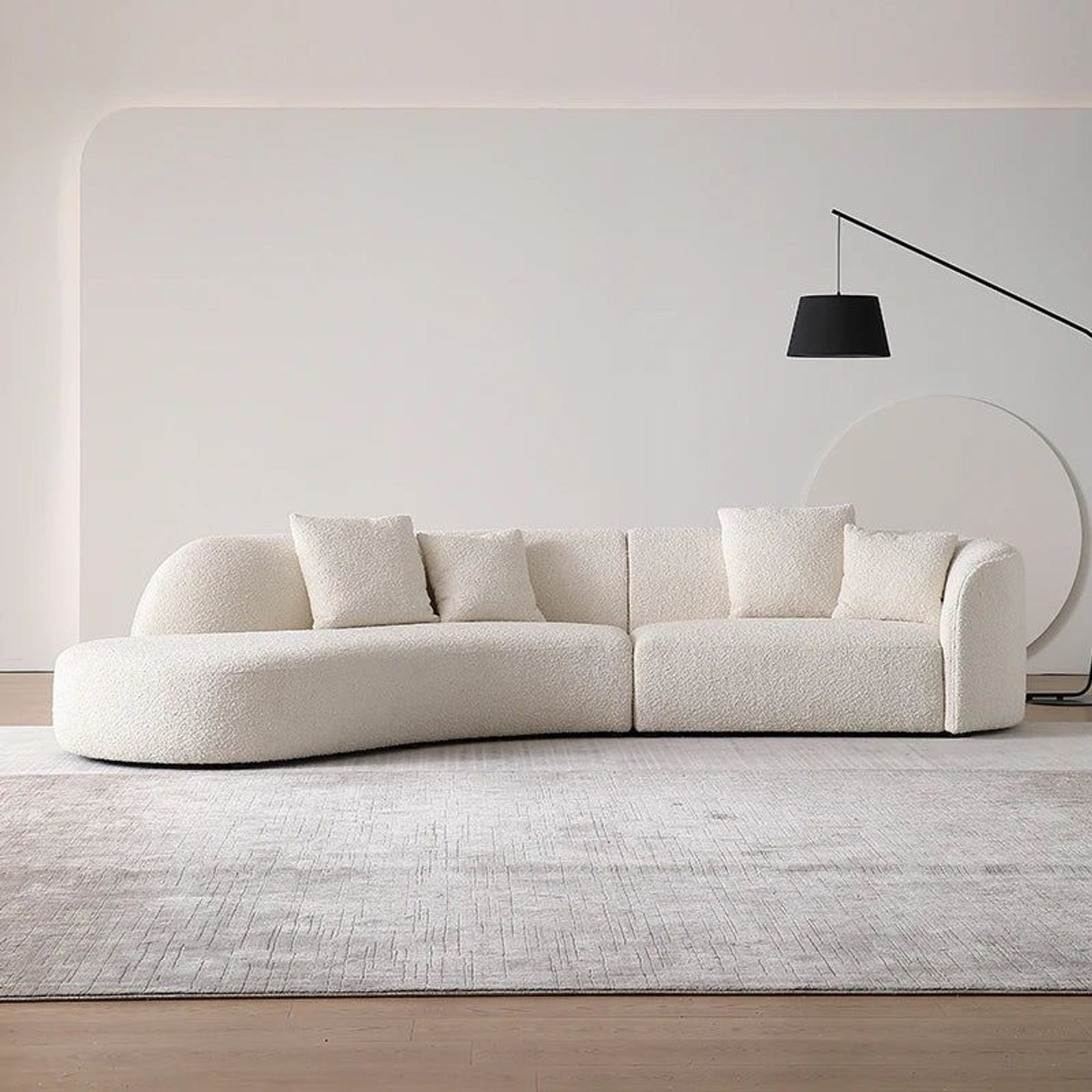 Curvar Boucle Fabric Sofa | ArchiPro NZ
