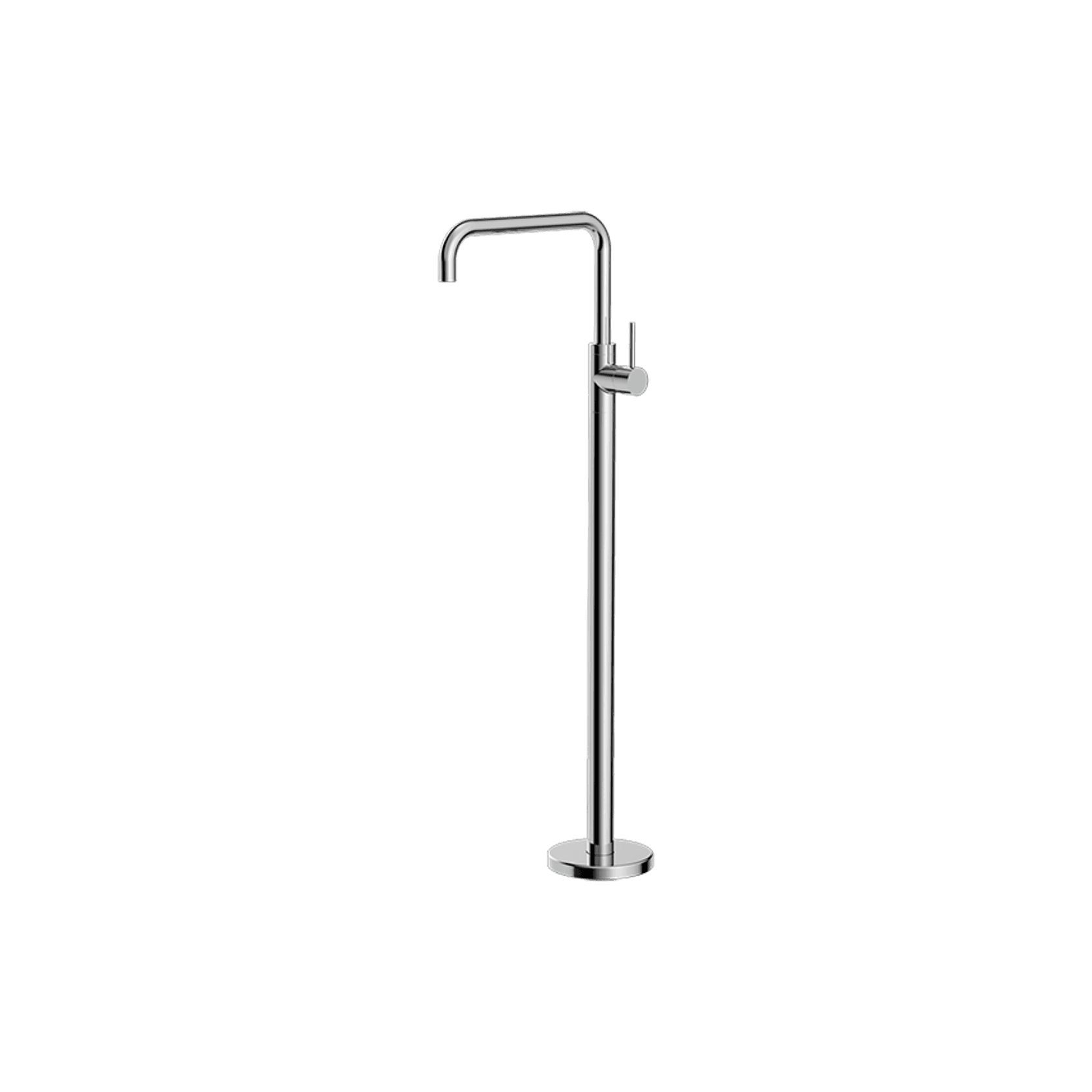 Mecca Freestanding Bath Mixer Square Shape Chrome | ArchiPro NZ