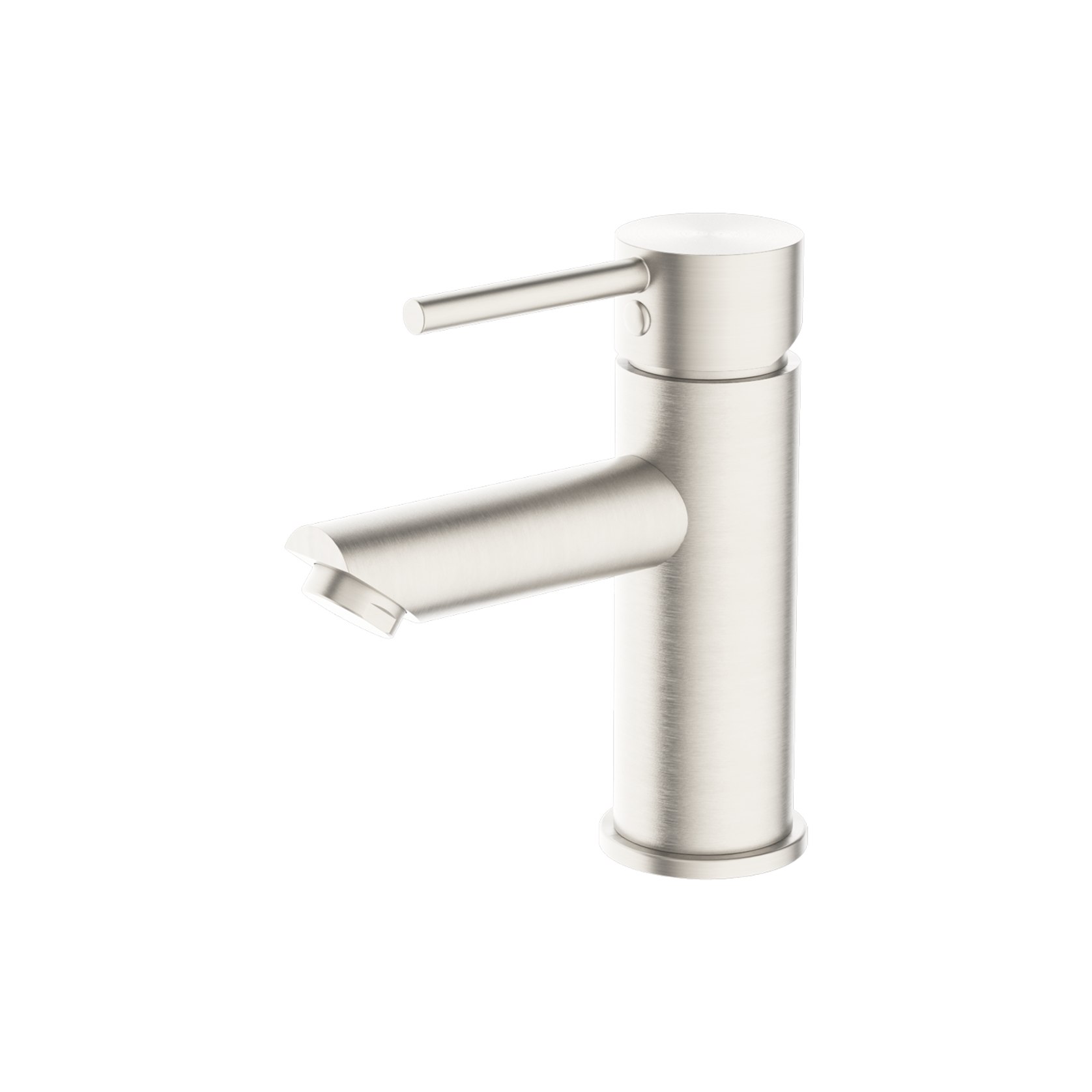 Dolce Basin Mixer Straight Spout All Pressure Brushed Nickel | ArchiPro NZ