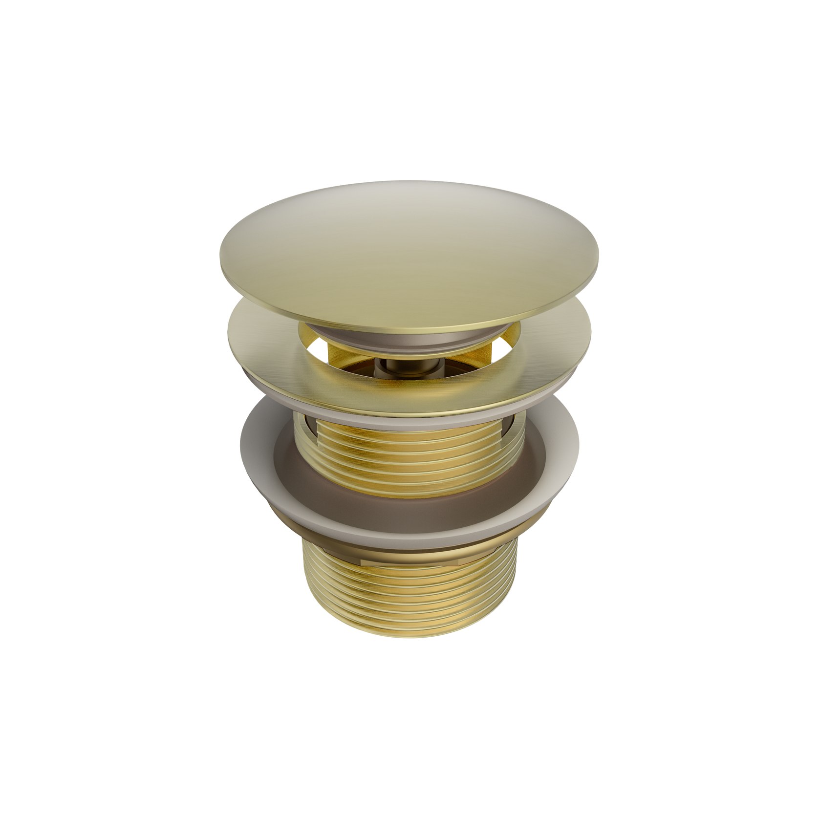 Pop Up Bath Waste 40mm With Overflow Brushed Gold | ArchiPro NZ