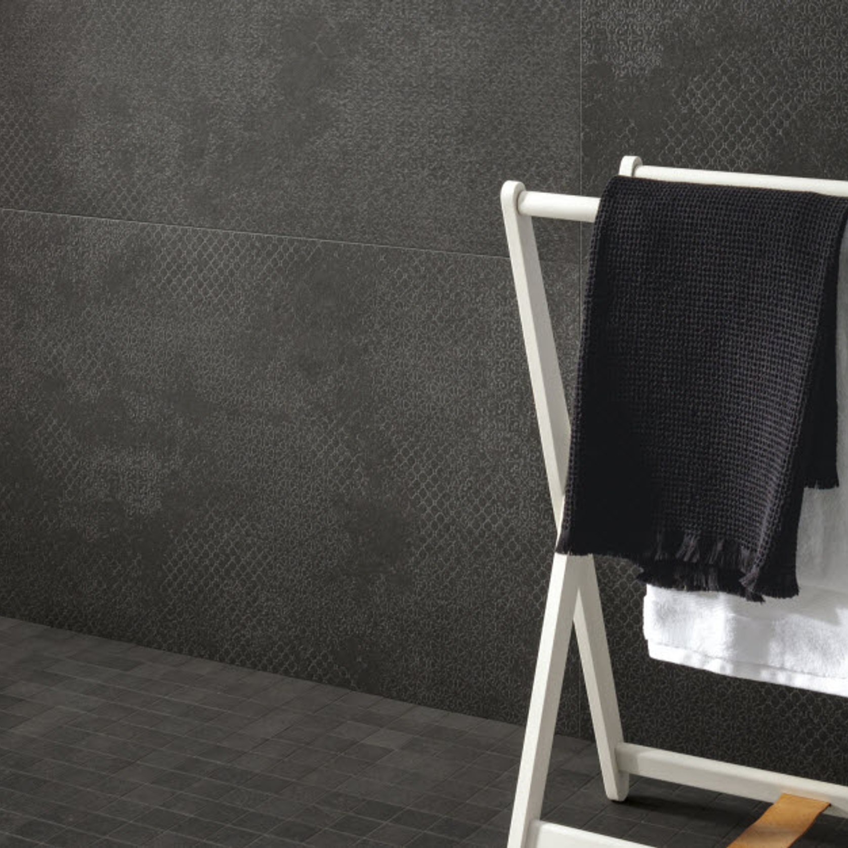 Nuances Anthracite Decor Lace Wall & Floor Tiles | ArchiPro NZ