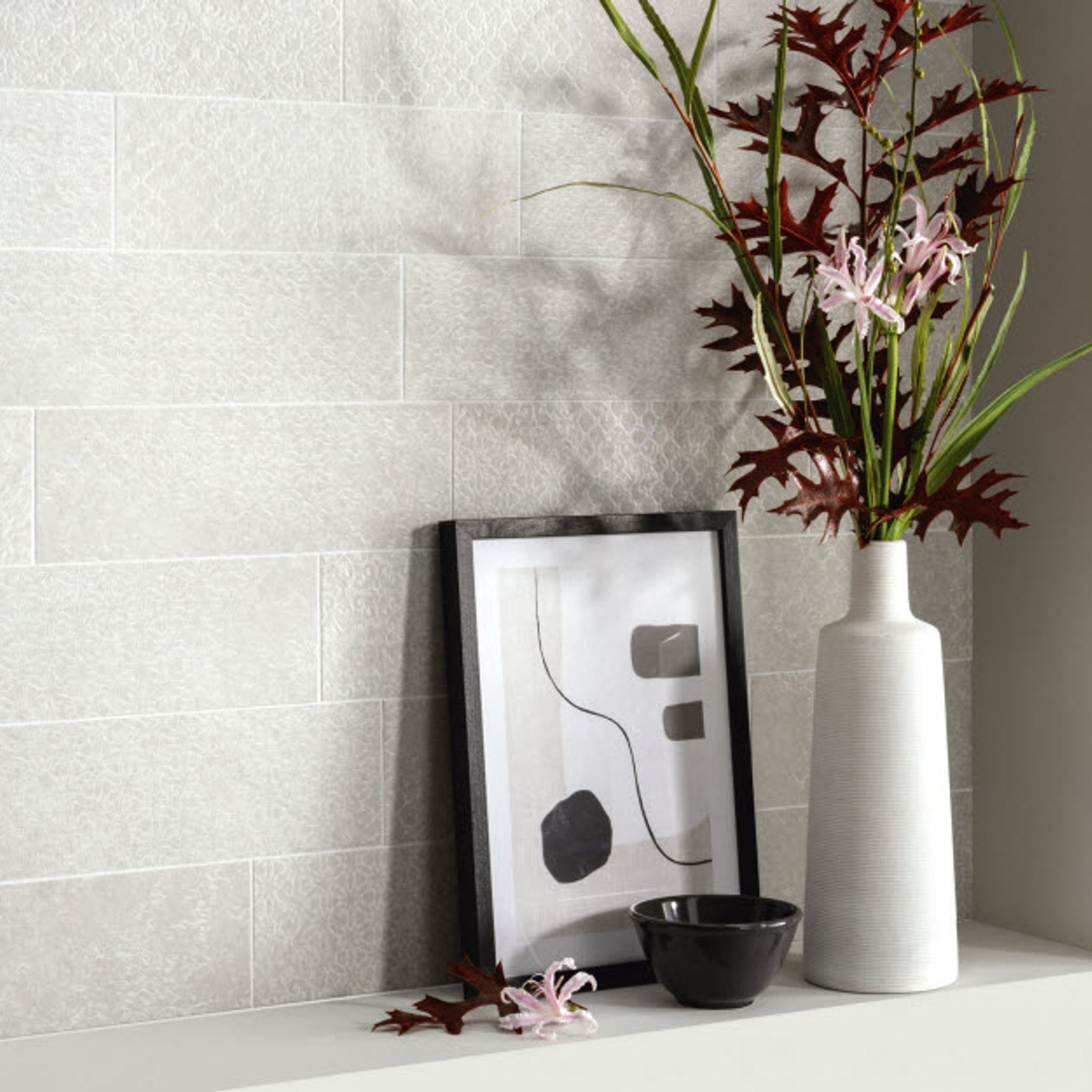 Nuances White Decor Lace Wall & Floor Tiles | ArchiPro NZ