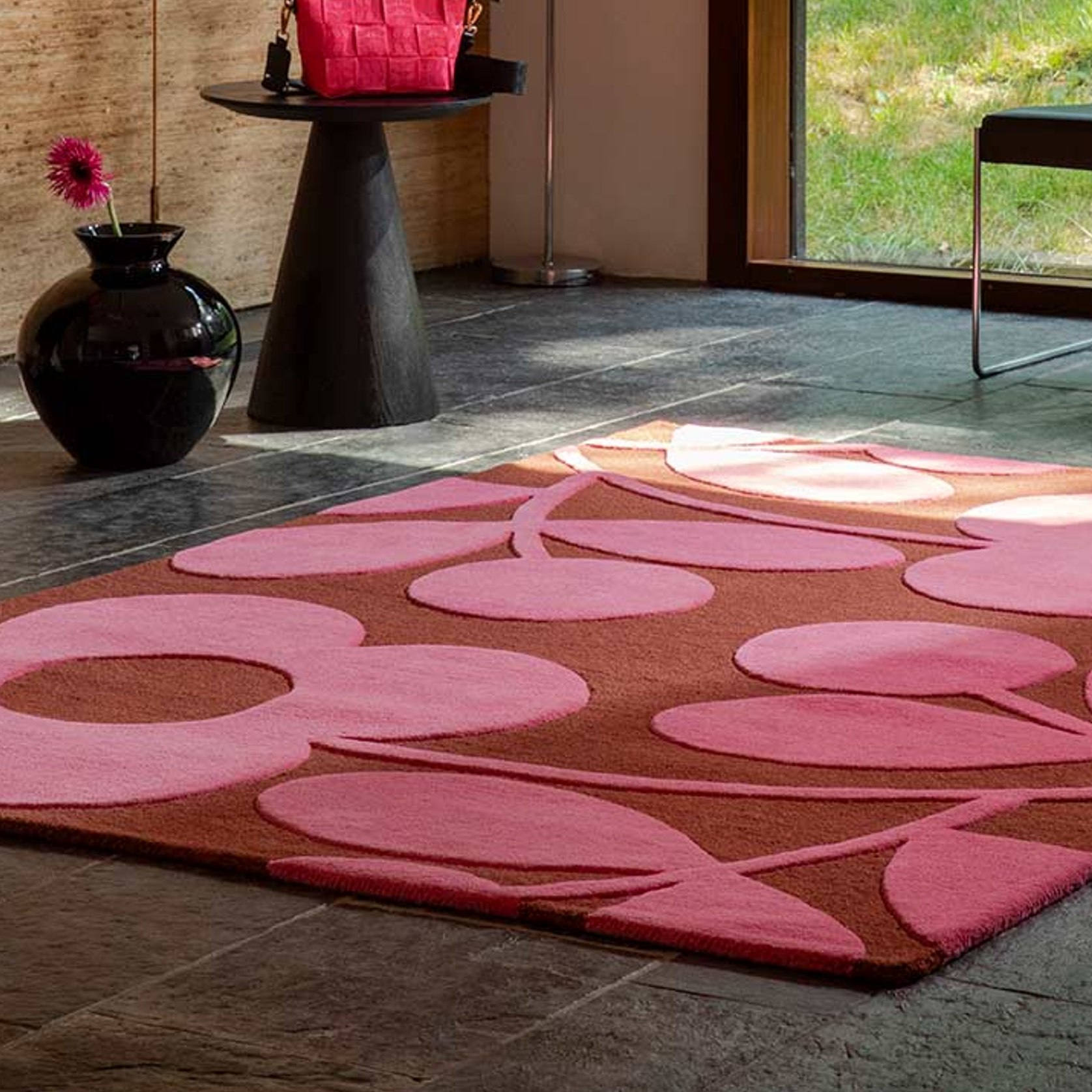 Orla Kiely Sprig Stem Rug - Paprika | 100% Wool Designer Floor Rug ...