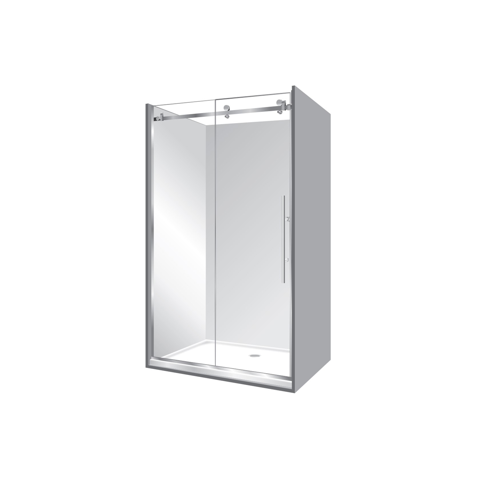 Premier Frameless Alcove Sliding Door Shower 800x1200x800 | ArchiPro NZ