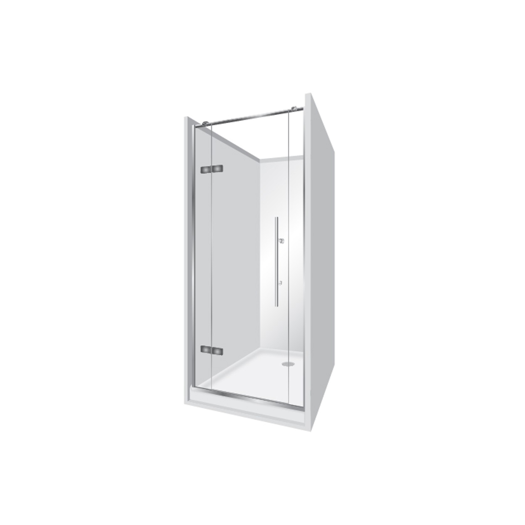 Frameless Pivot Alcove 1200x900x1200 | ArchiPro NZ