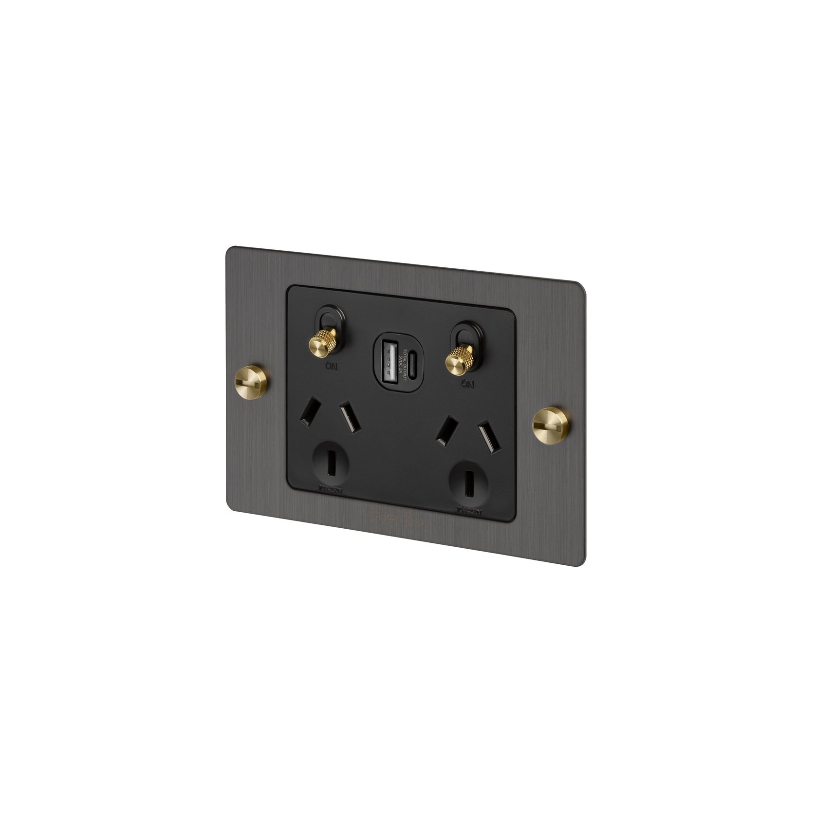2 Gang GPO Socket Switch + Single USB A + C | ArchiPro NZ