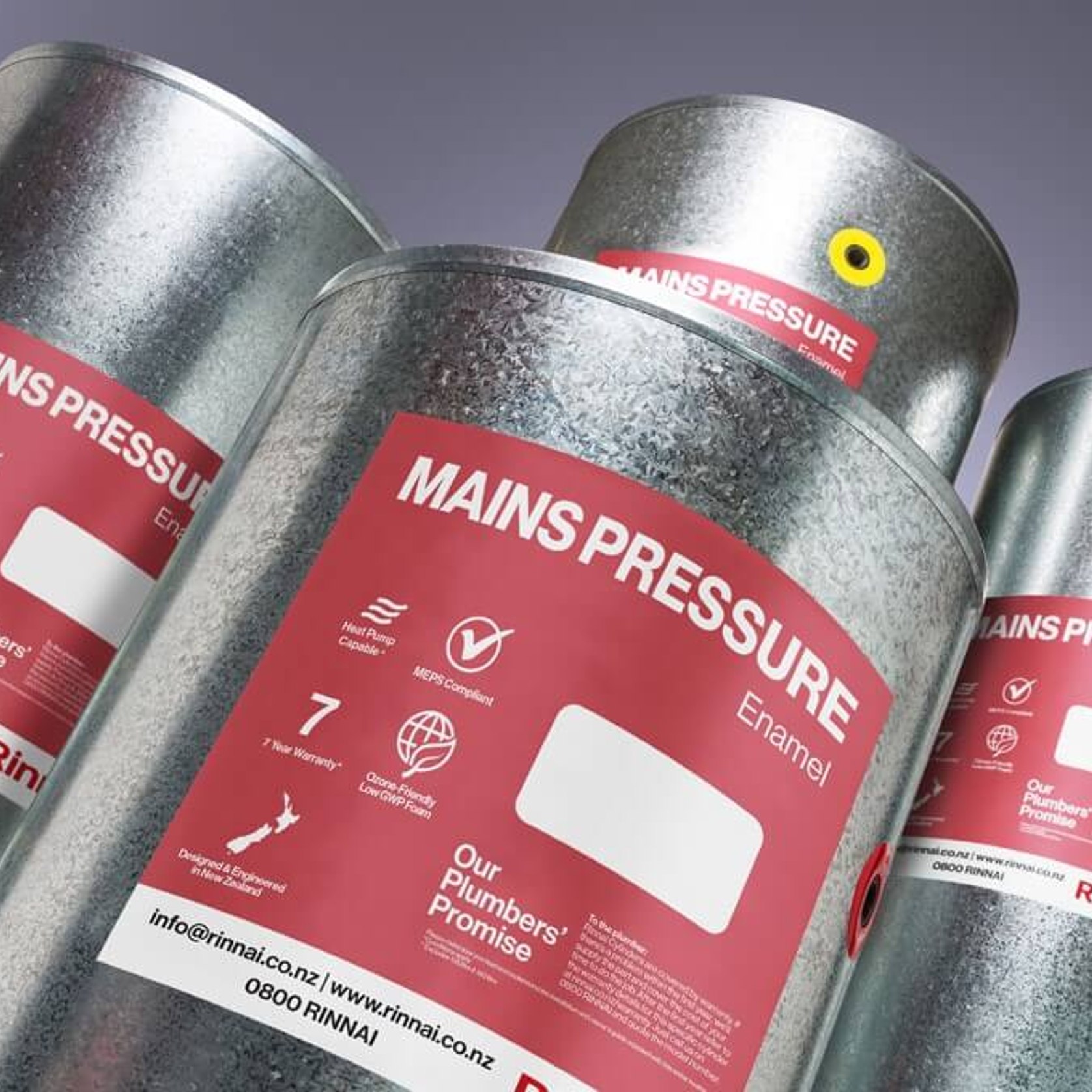 Enamel Mains Pressure Indoor Cylinders | ArchiPro NZ