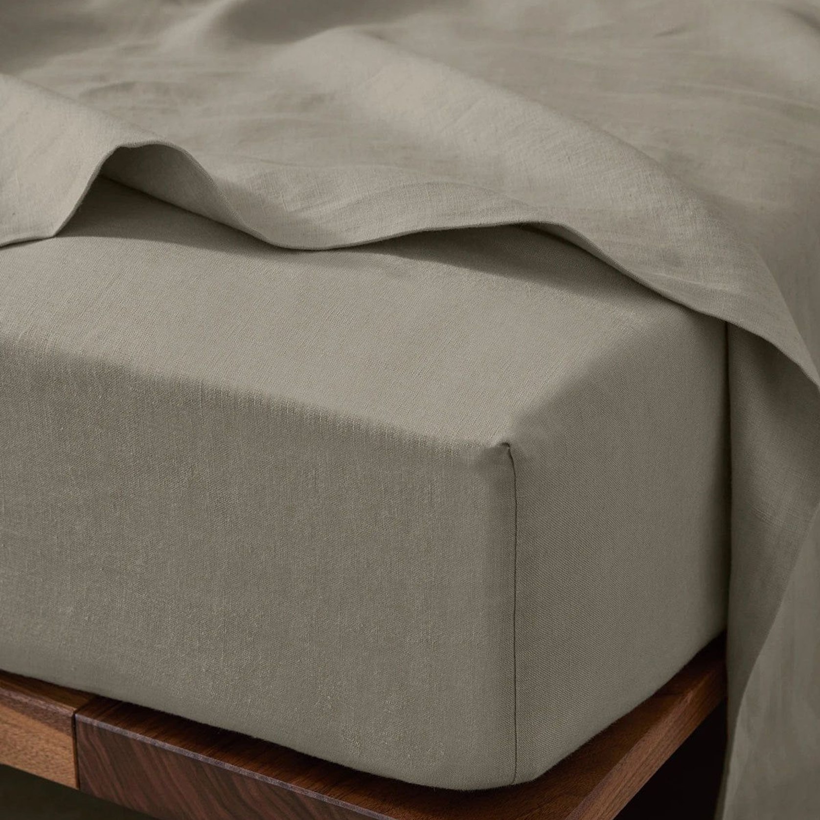 Ravello Linen Flat Sheet - Pebble | Weave Home | ArchiPro NZ