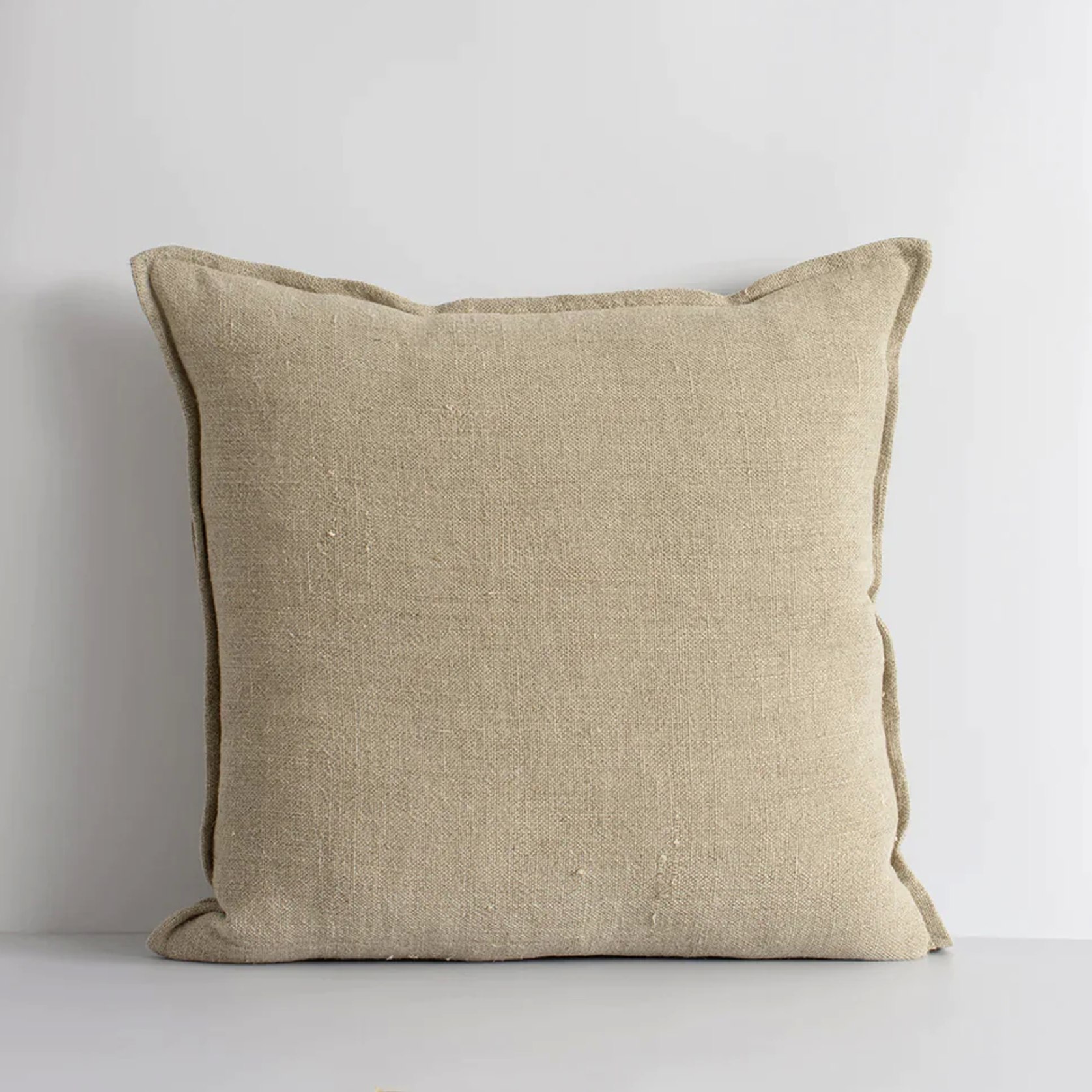 Baya Flaxmill Handwoven Linen Cushion | Doeskin | ArchiPro NZ