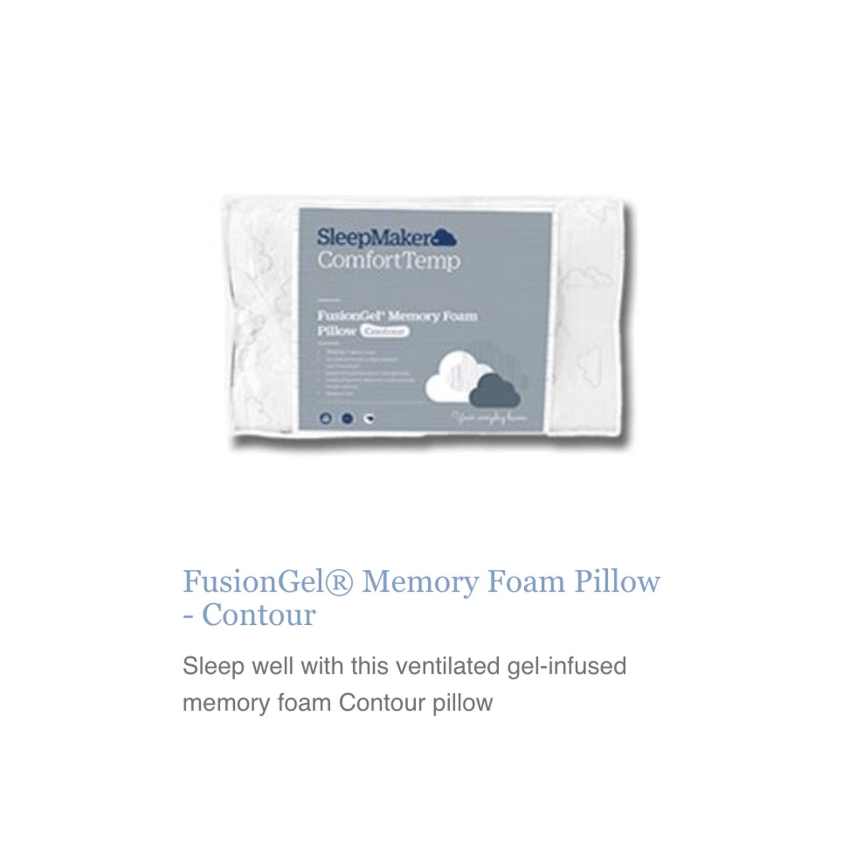 Fusion Gel Contoured Memory Foam Pillow | ArchiPro NZ