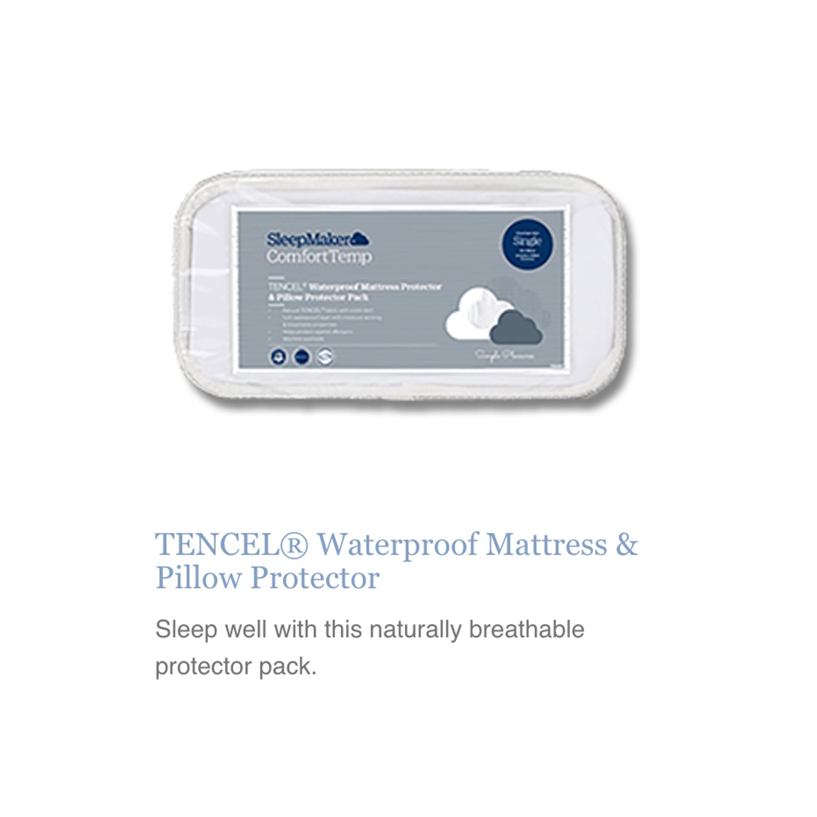 Sleepmaker Waterproof Mattress & Pillow Protector - King Single ...