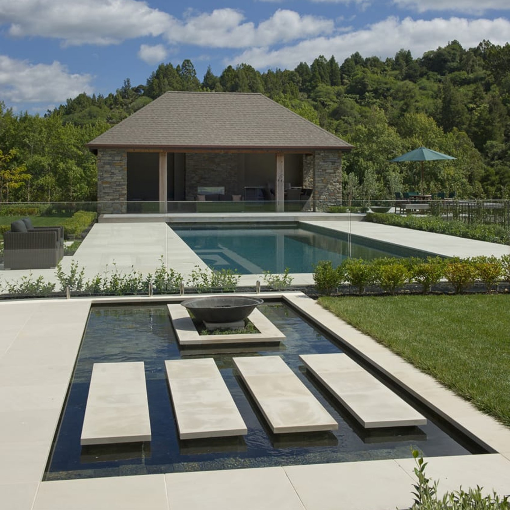 Peach White Sandstone Tile & Coping | ArchiPro NZ