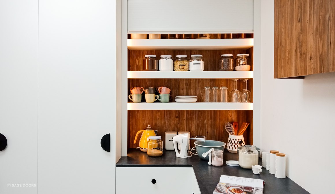 Single Sided Roller Door - Kitchen Panels NZ | ArchiPro