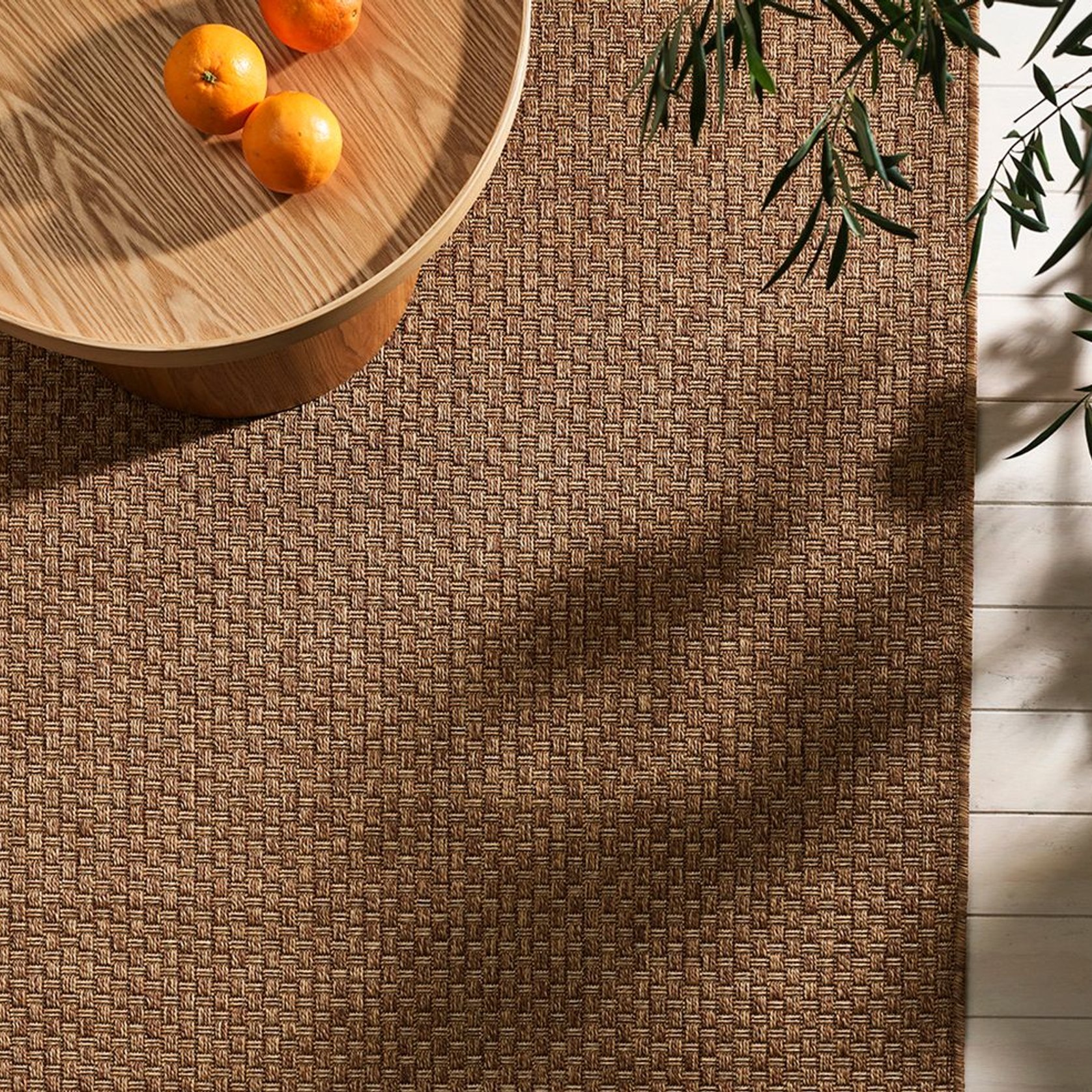 Baya Flax Outdoor Rug - Teak | ArchiPro NZ