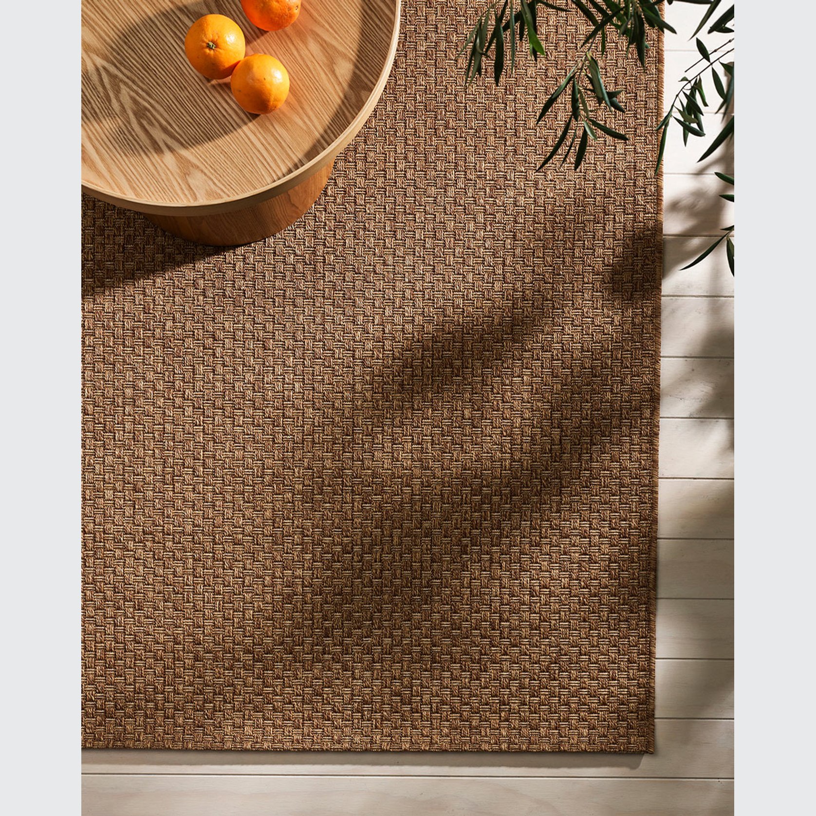 Baya Flax Outdoor Rug - Teak | ArchiPro NZ