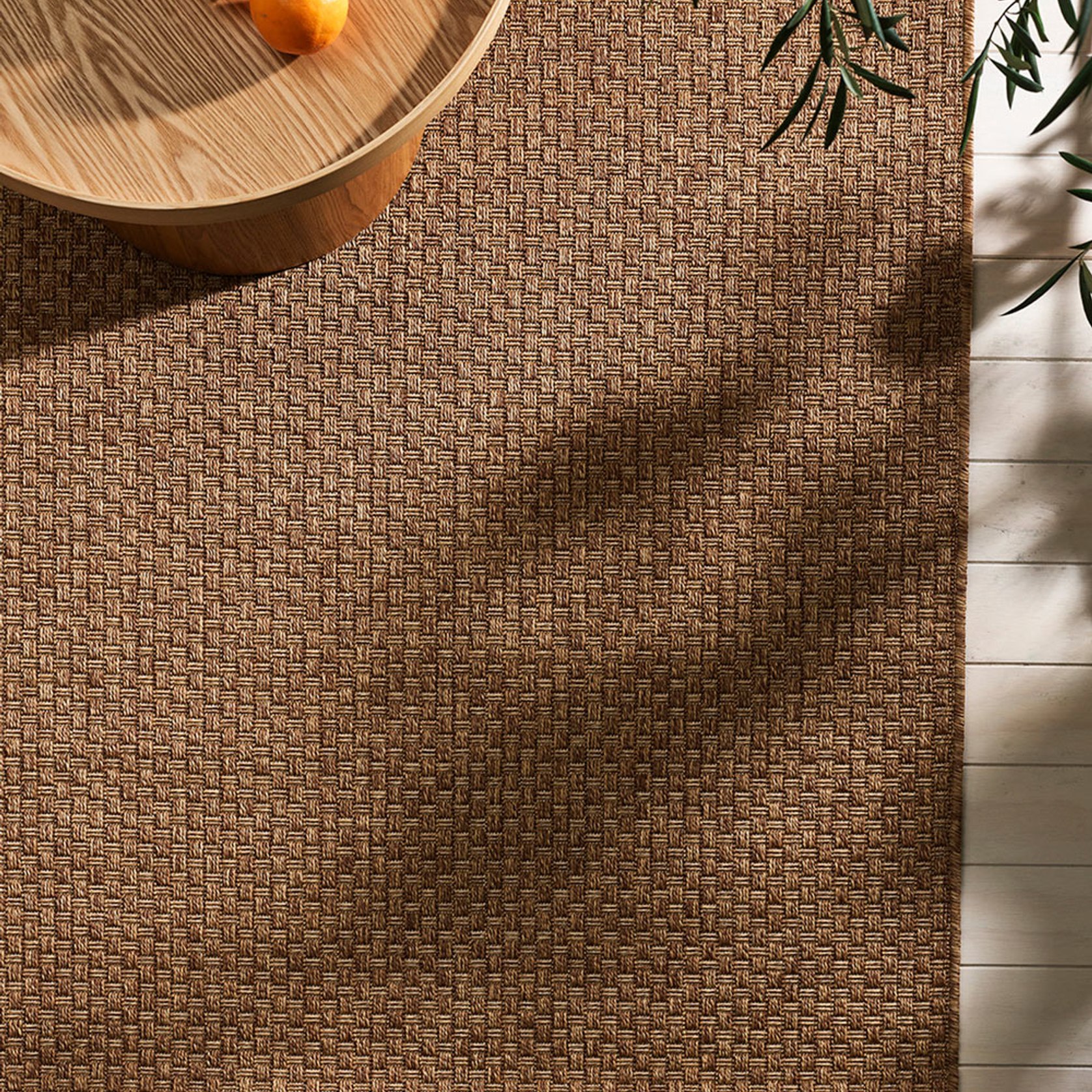 Baya Flax Outdoor Rug - Teak | ArchiPro NZ