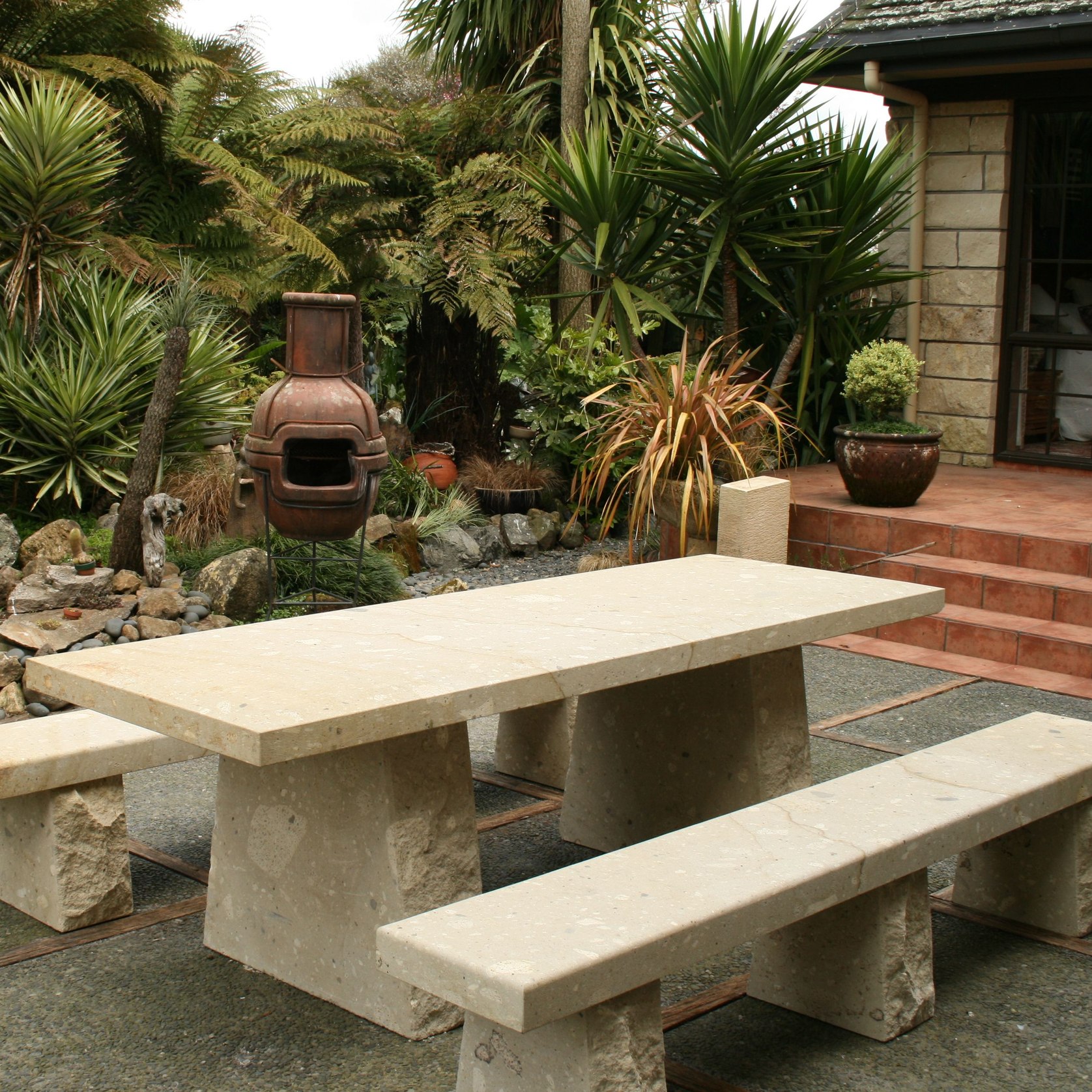 Natural Stone Custom Outdoor Bench Seat | ArchiPro NZ