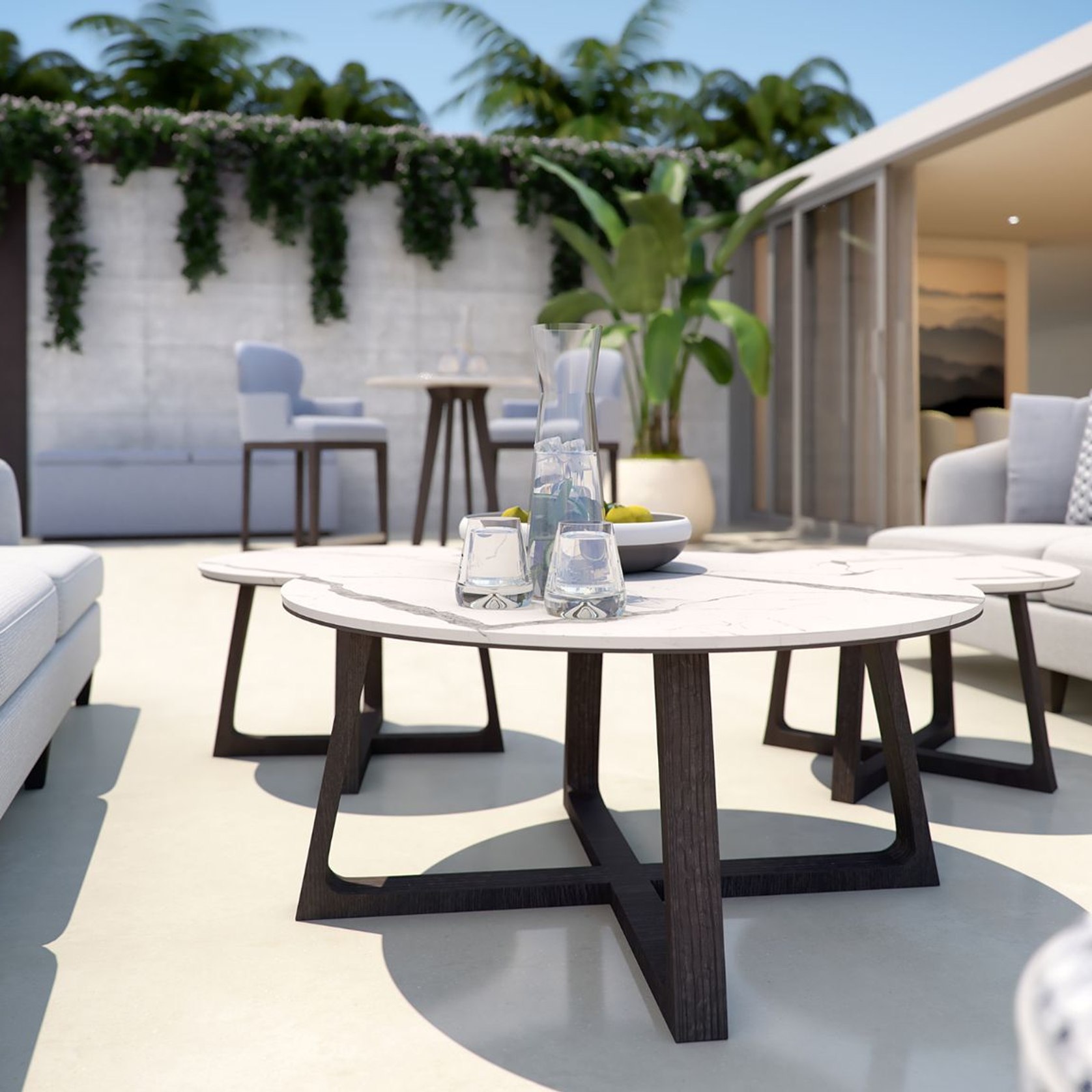 Tuscana Porcelain Nest of Tables by Coco Wolf | ArchiPro NZ