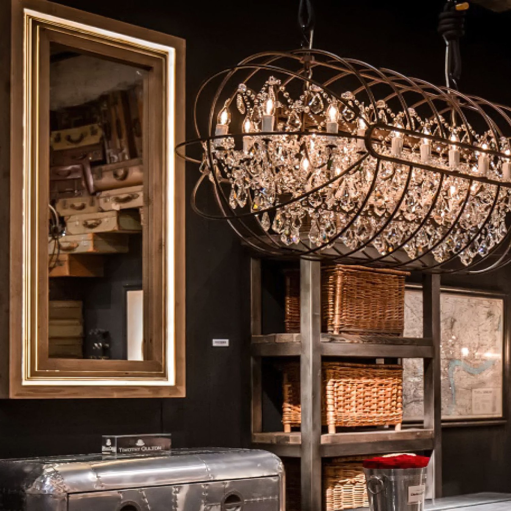 Gyro Crystal Rectangular Chandelier | ArchiPro NZ