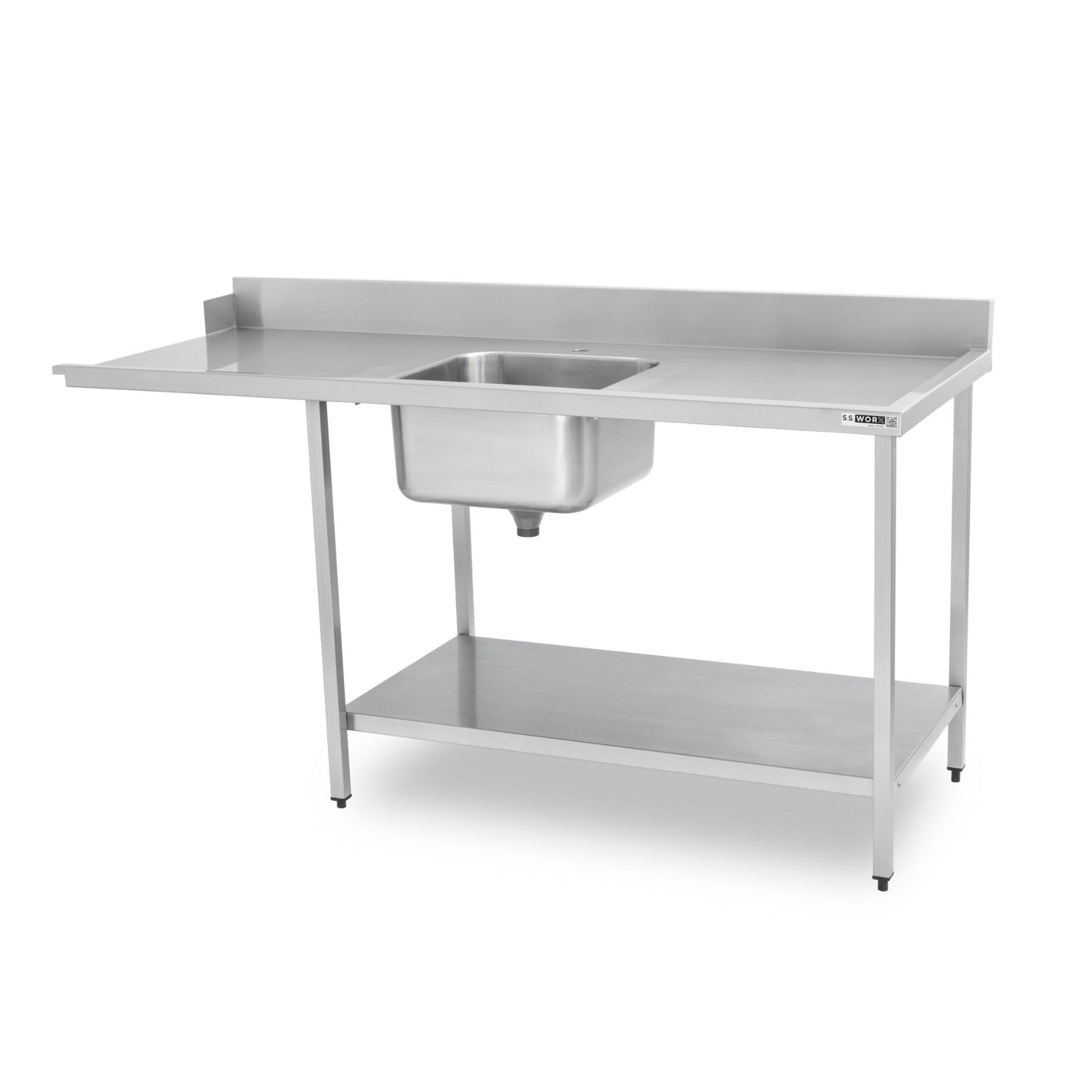 Dishwash Inlet Bench RH - 1800mm | S.S.WORX | ArchiPro NZ