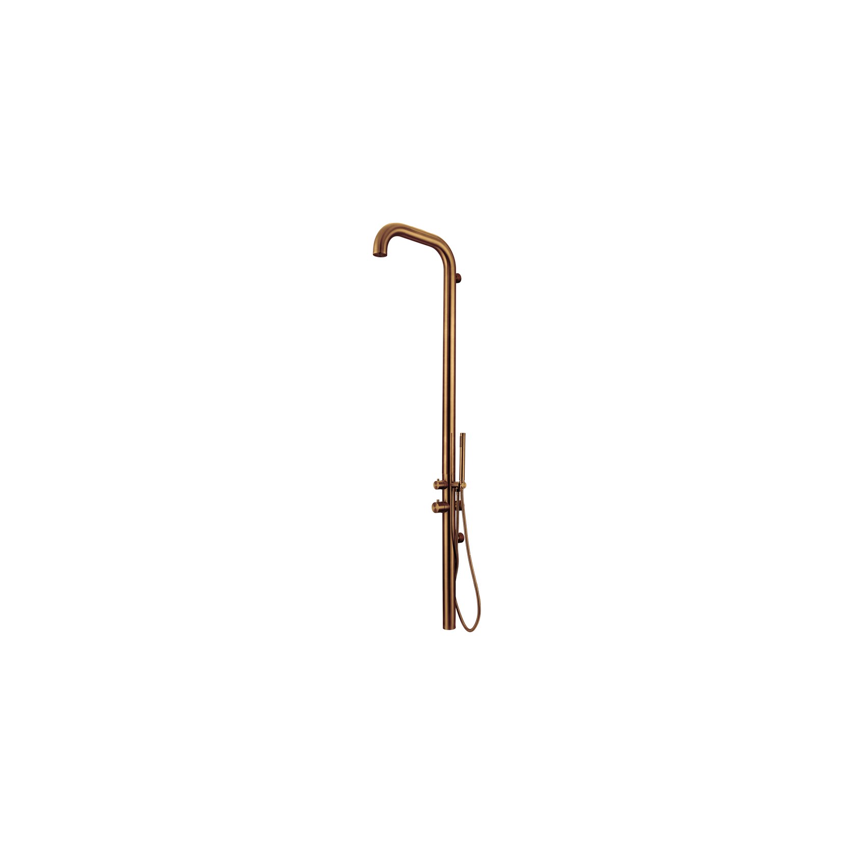 Pacific Outdoor Shower Tower Brushed Copper | ArchiPro NZ