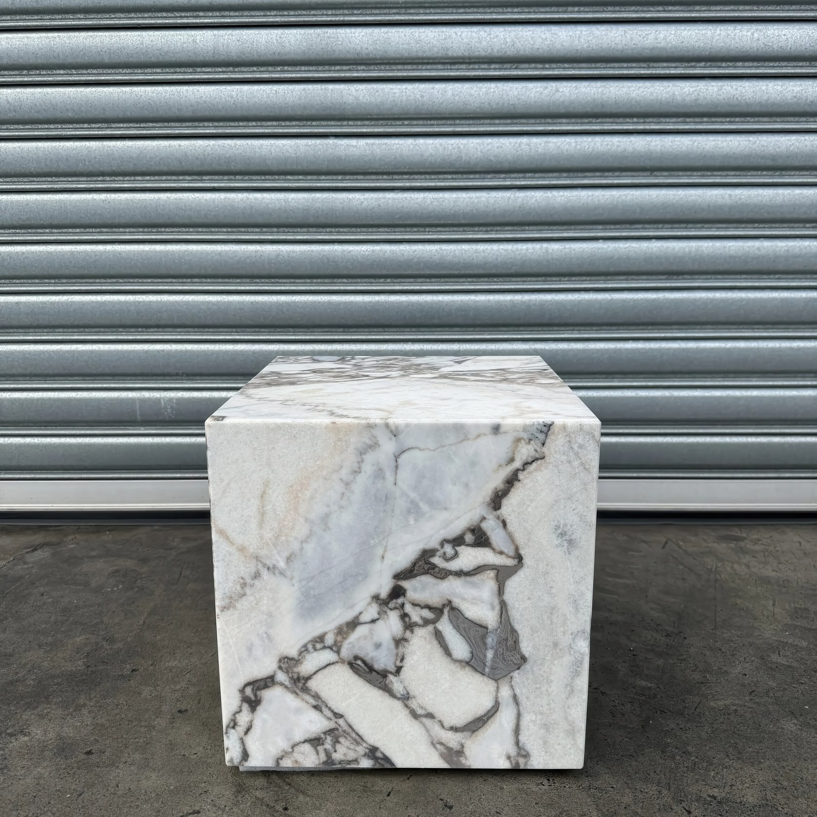 Cube Side Table -Milky Bleu Marble | Natural Stone Co. | ArchiPro NZ